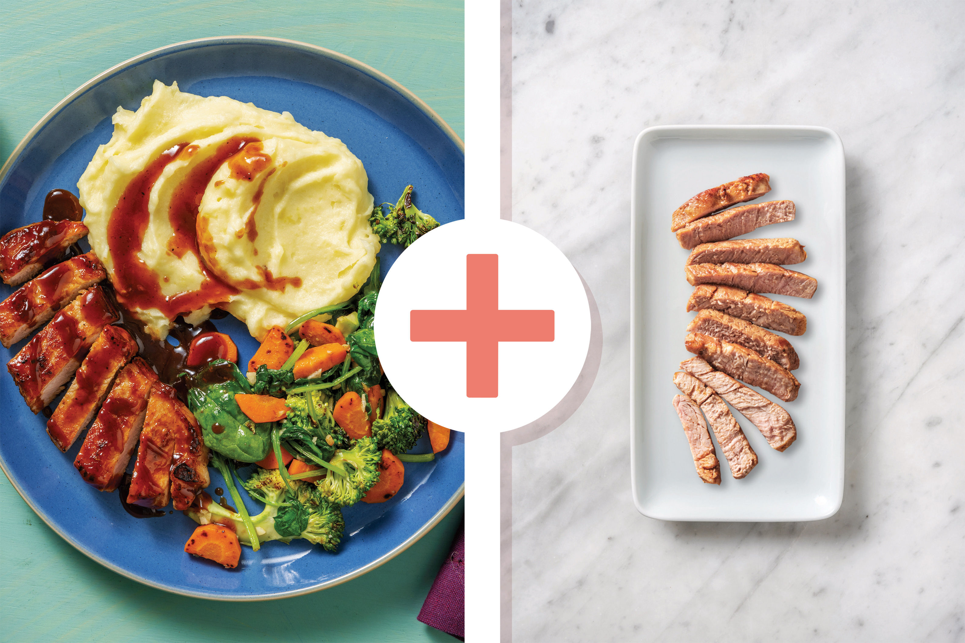 Double Sticky BBQ Pork Steaks Recipe | HelloFresh