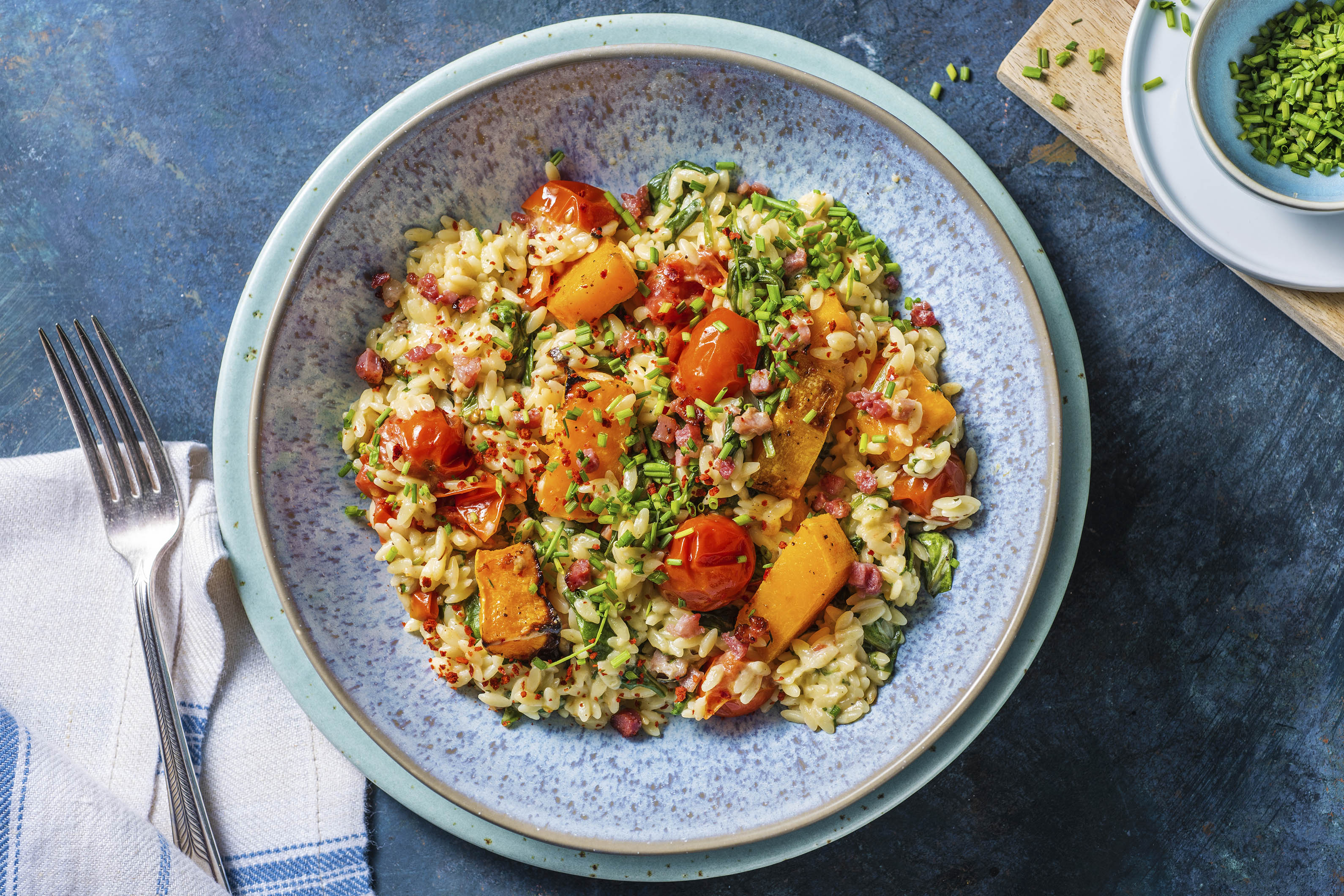 Sweet Potato Orzo with Pancetta Recipe | HelloFresh