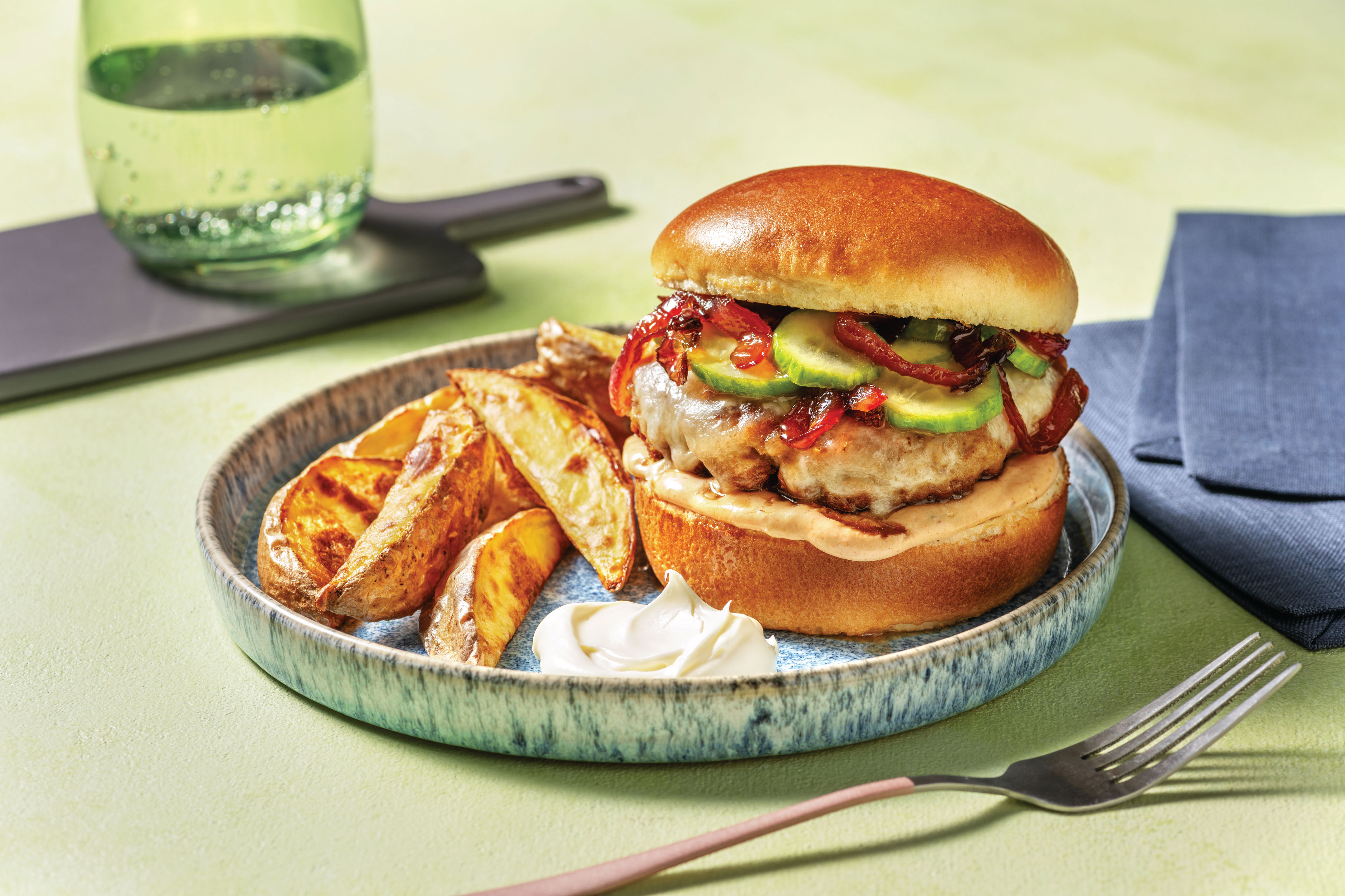 Supreme Beef & Pork Cheeseburger Recipe | HelloFresh