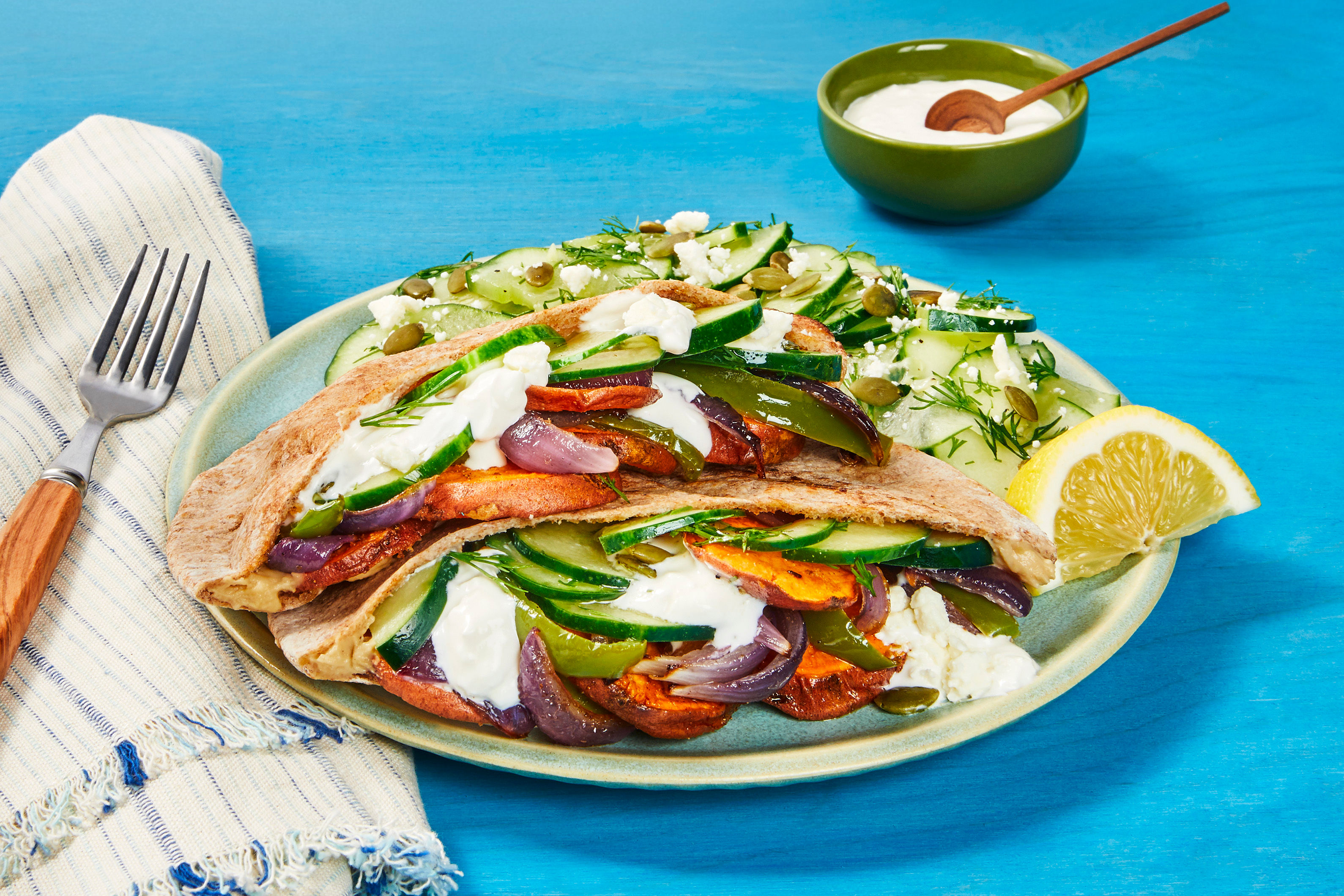 Sweet Potato & Pepper Pita Pockets Recipe | HelloFresh