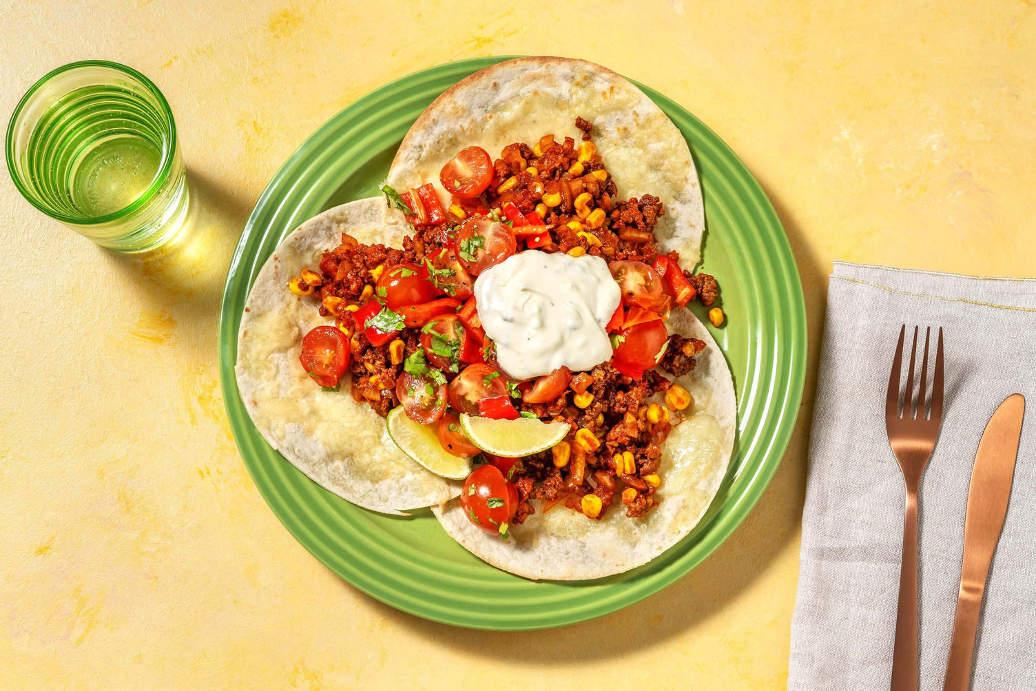 Tacos style queso fundido Recette | HelloFresh