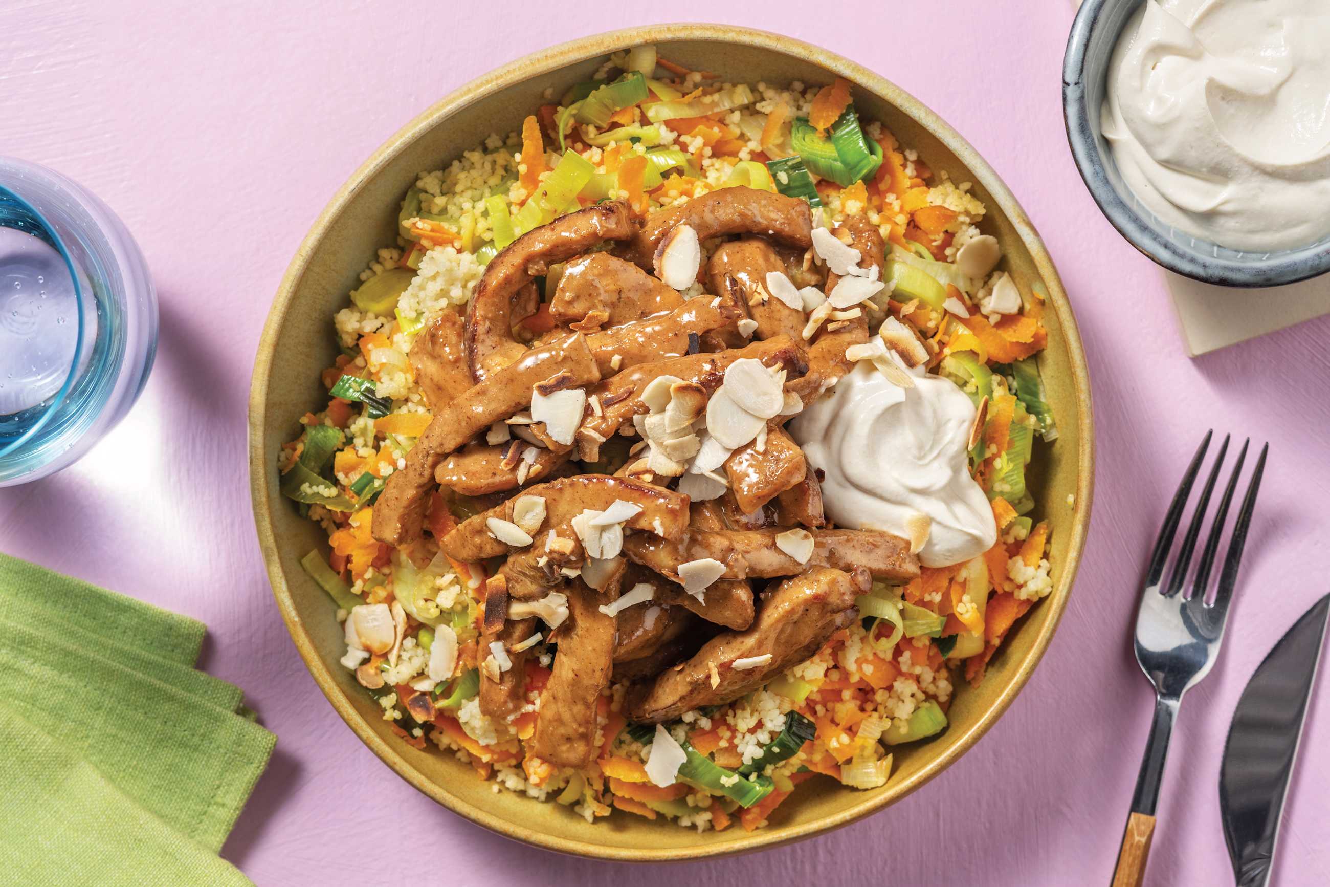 Sticky Middle Eastern Pork & Couscous Tabbouleh Recipe | HelloFresh