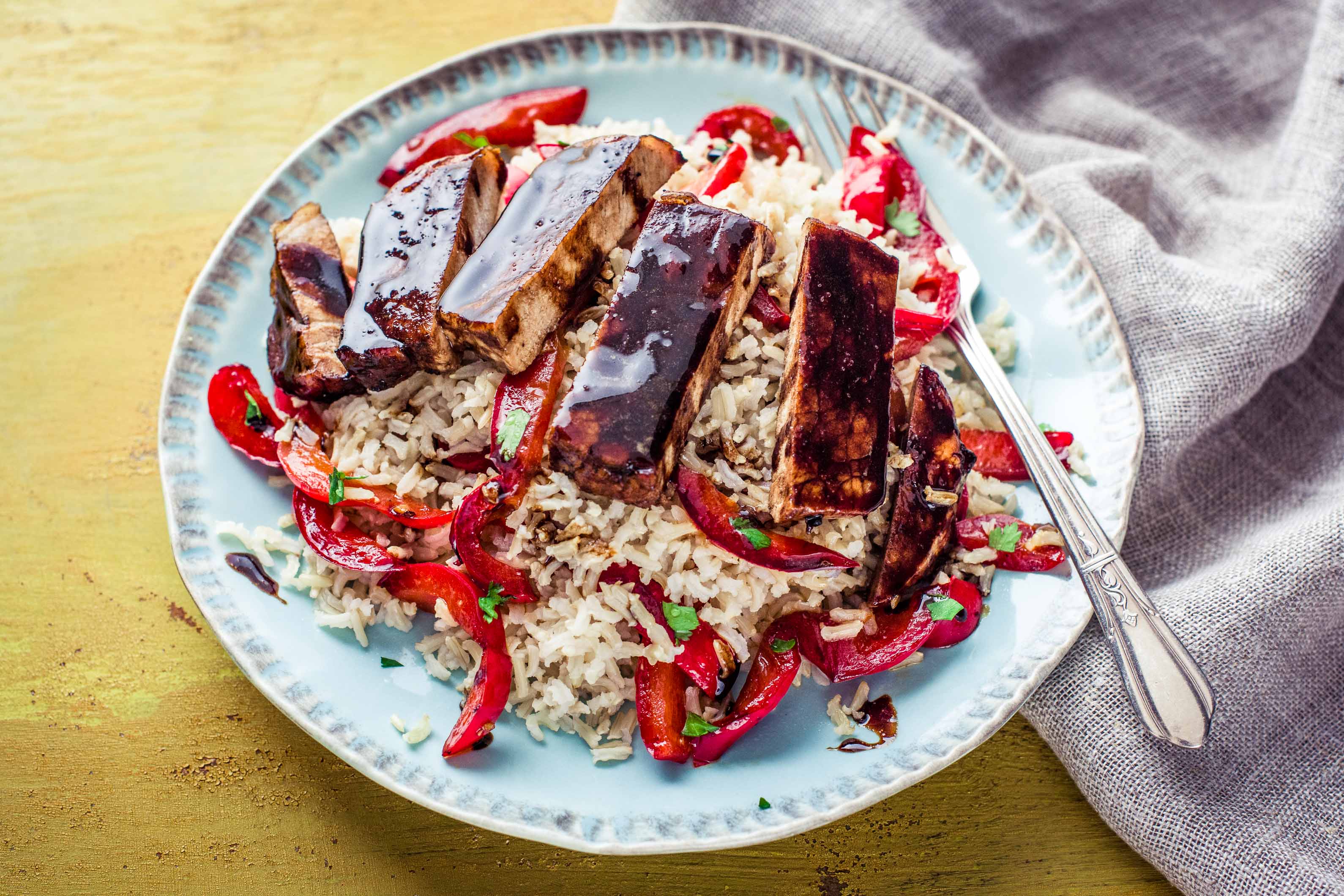 Tamarind Glazed Pork with Stir Fried Peppers Recipe | HelloFresh