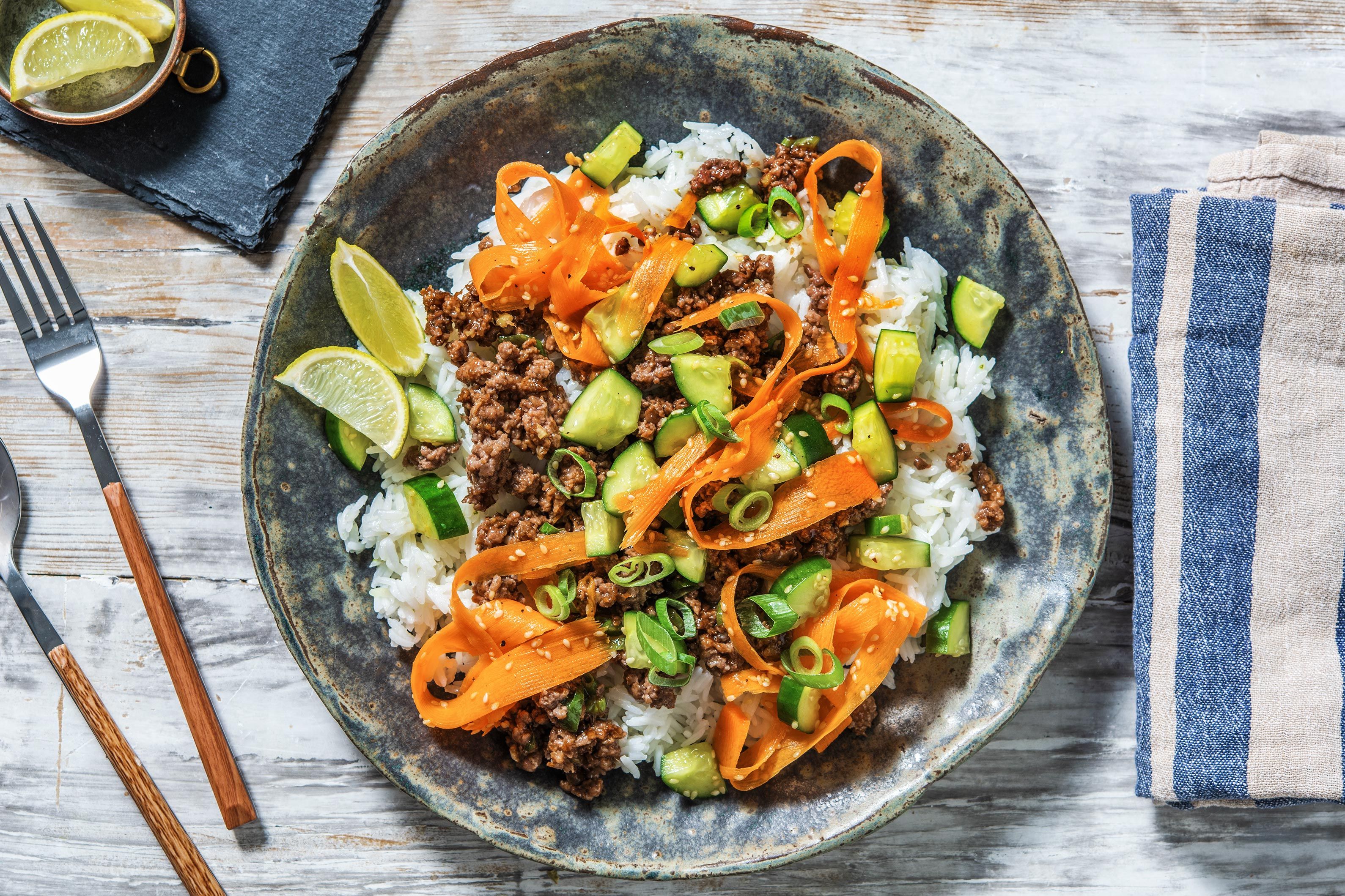 Teriyaki Beef, Jasmine Rice & Cucumber Recipe | HelloFresh
