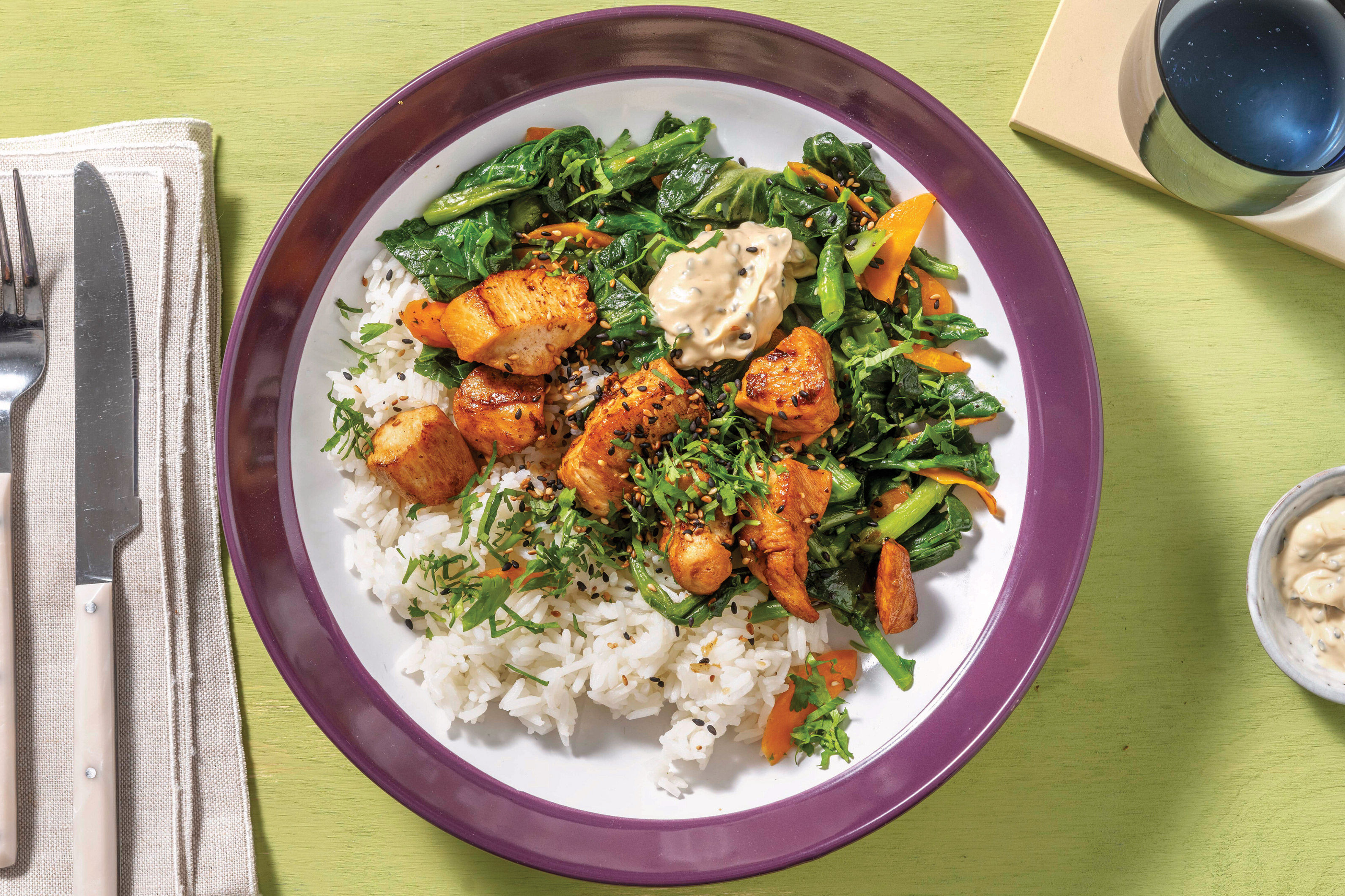 Teriyaki Chicken & Garlic Rice Recipe | HelloFresh