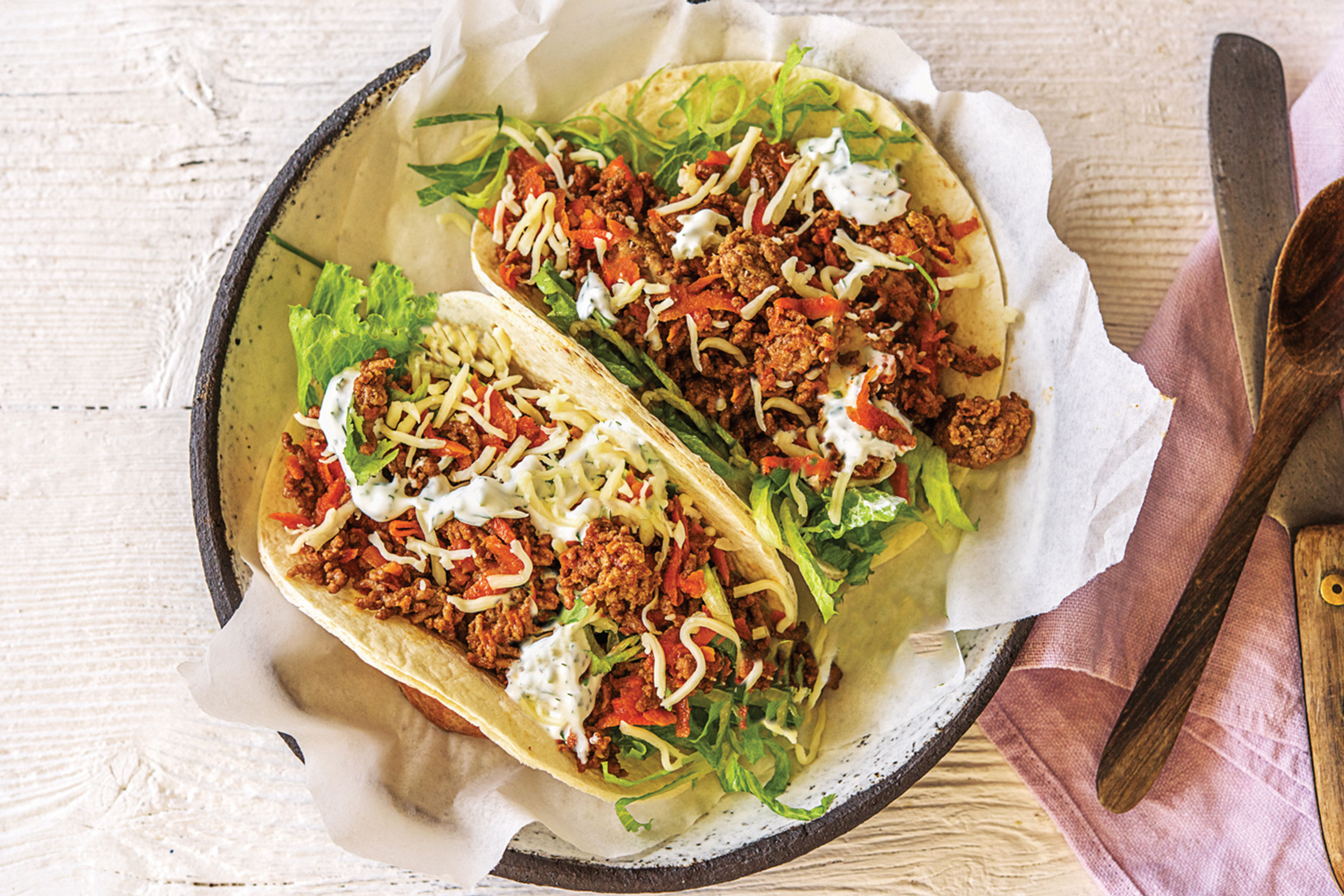 Tex-Mex Beef Tacos with Cheddar Recipe | HelloFresh