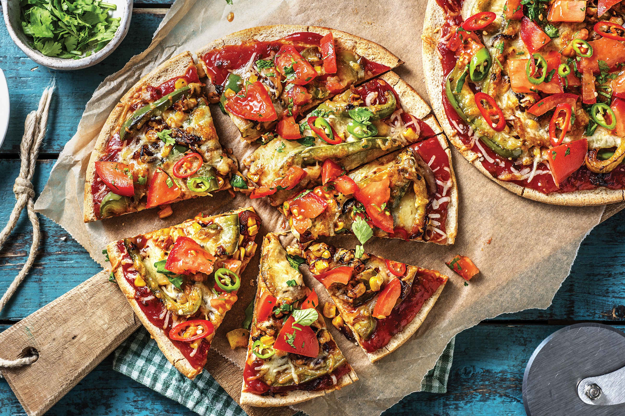 Tex-Mex Corn & Capsicum Pizza Recipe | HelloFresh