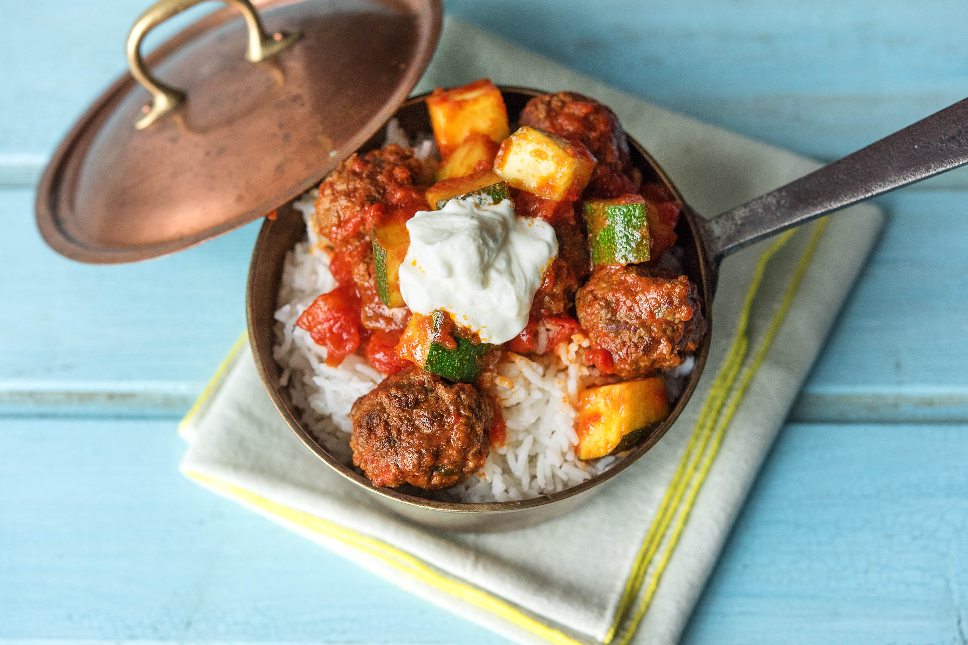 Thai Meatball Curry with Yoghurt & Rice Recipe | HelloFresh