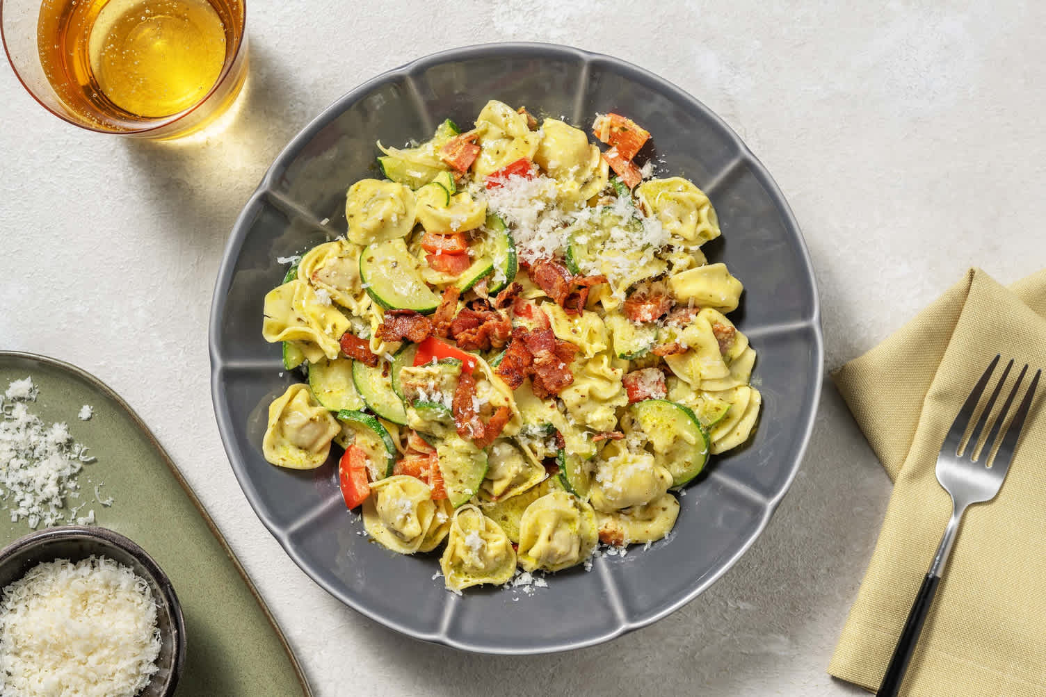 Creamy Pesto Cheese Tortellini Recipe Hellofresh