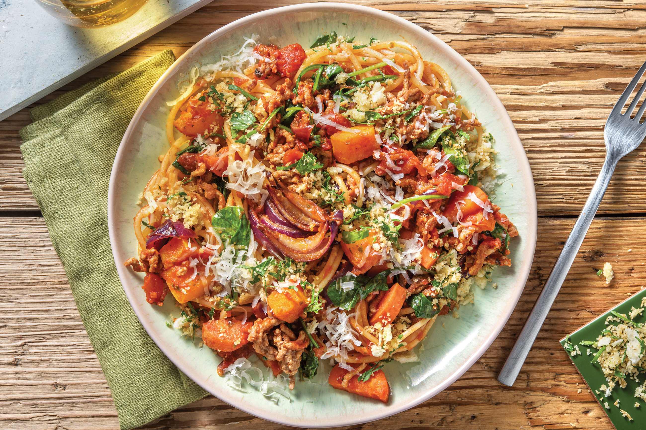 Tuscan Pork Spaghetti Recipe | HelloFresh