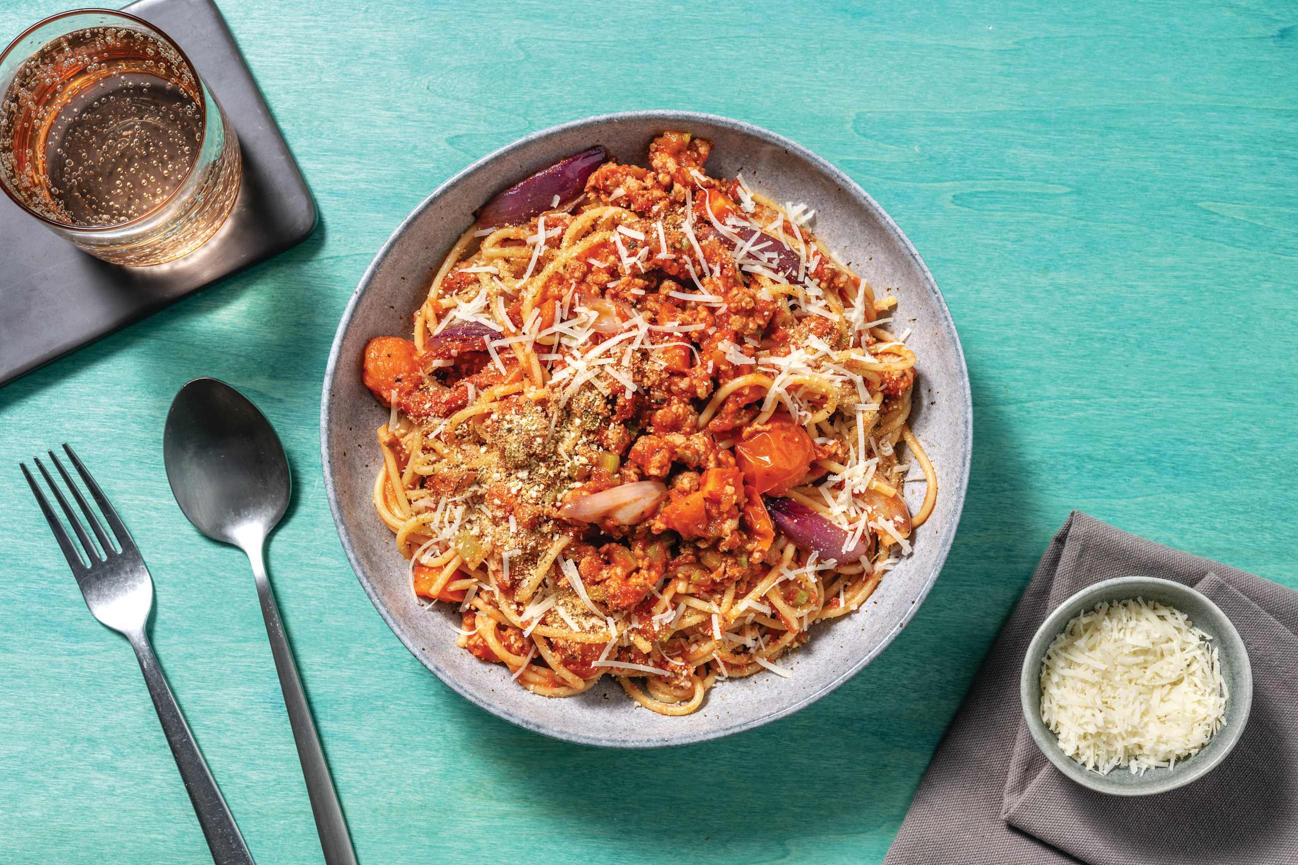 Tuscan Pork Spaghetti Recipe | HelloFresh