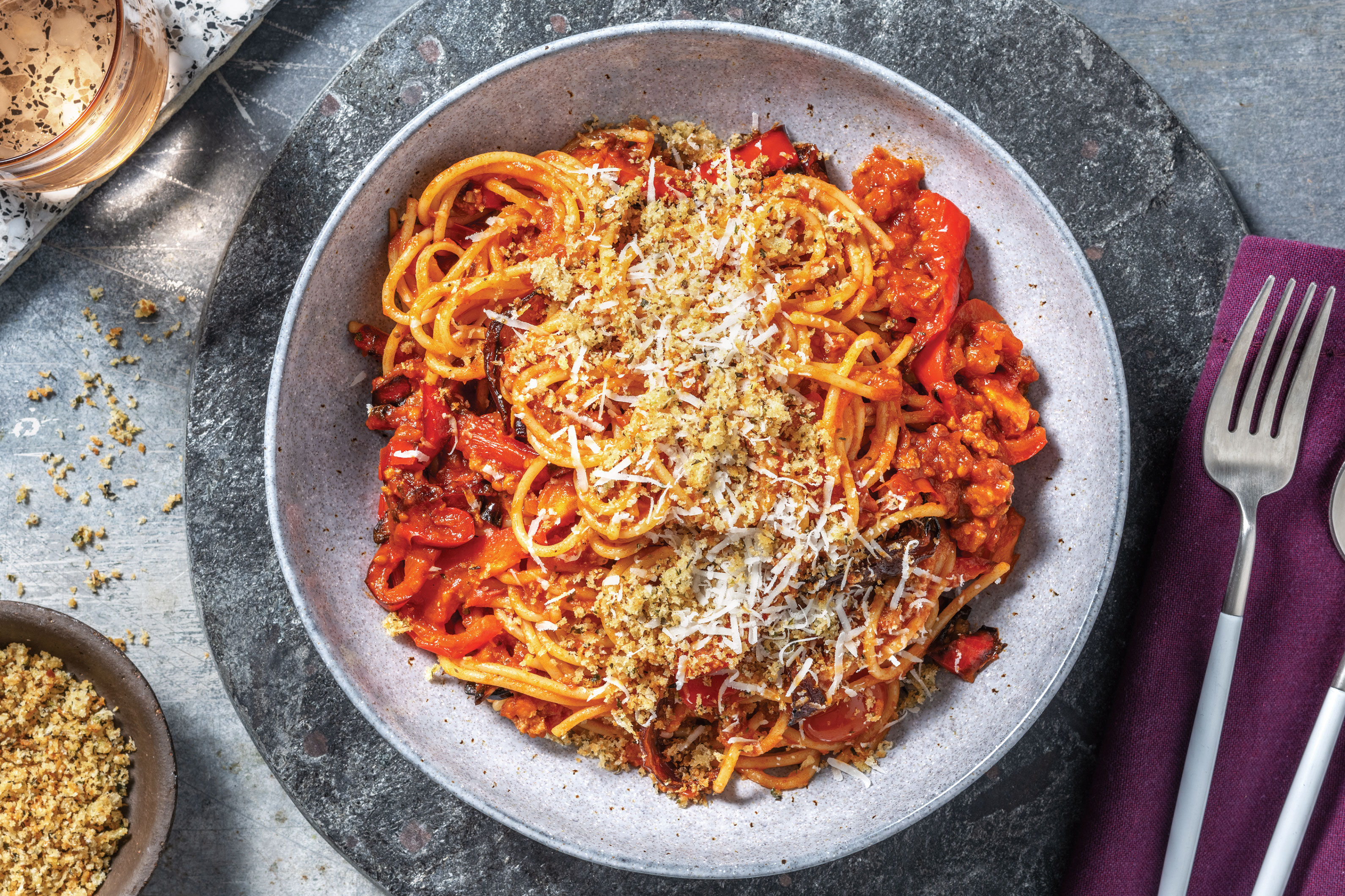 Tuscan Pork Spaghetti Recipe | HelloFresh