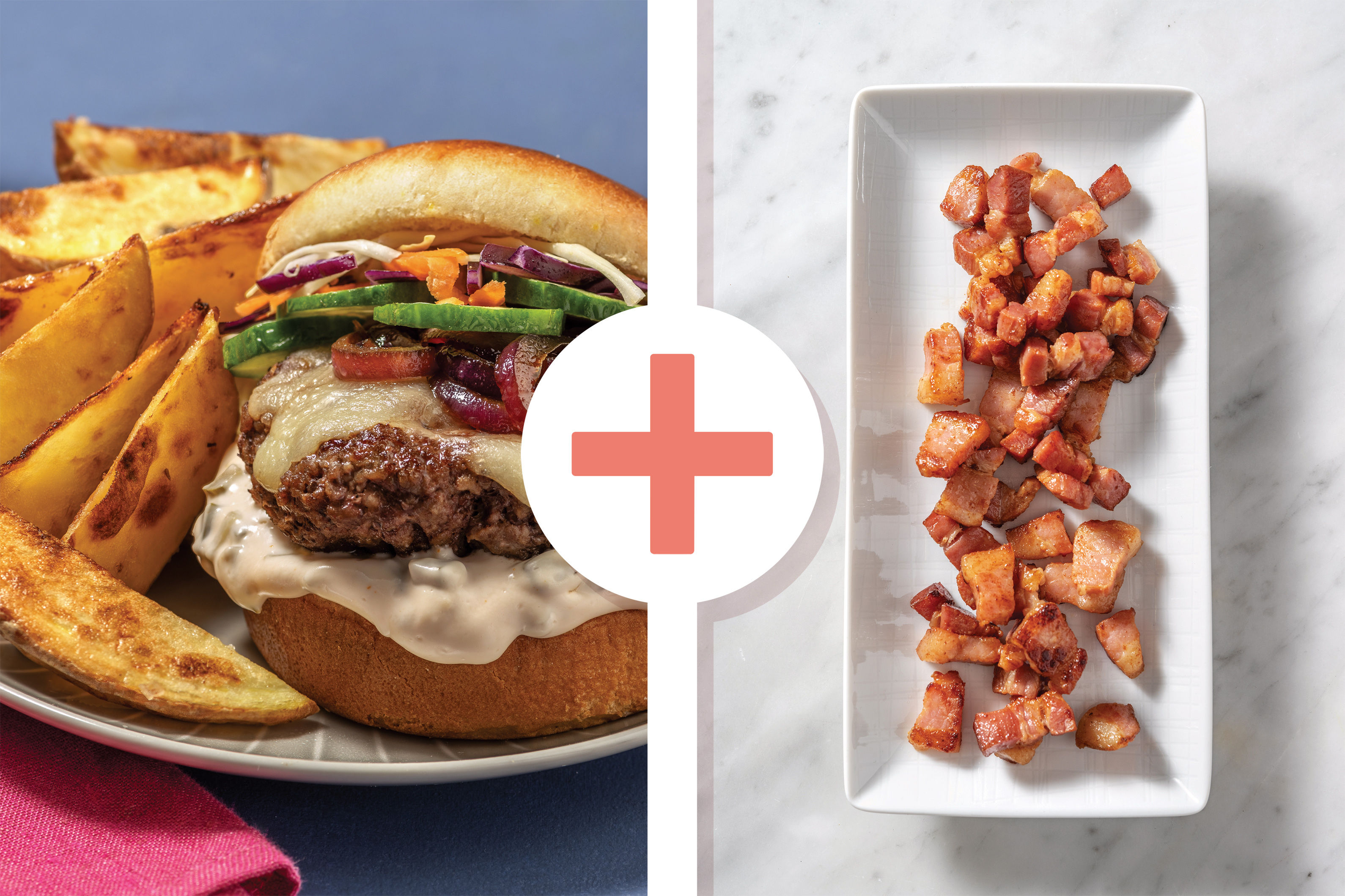 Ultimate Beef & Caramelised Bacon-Onion Burger Recipe | HelloFresh