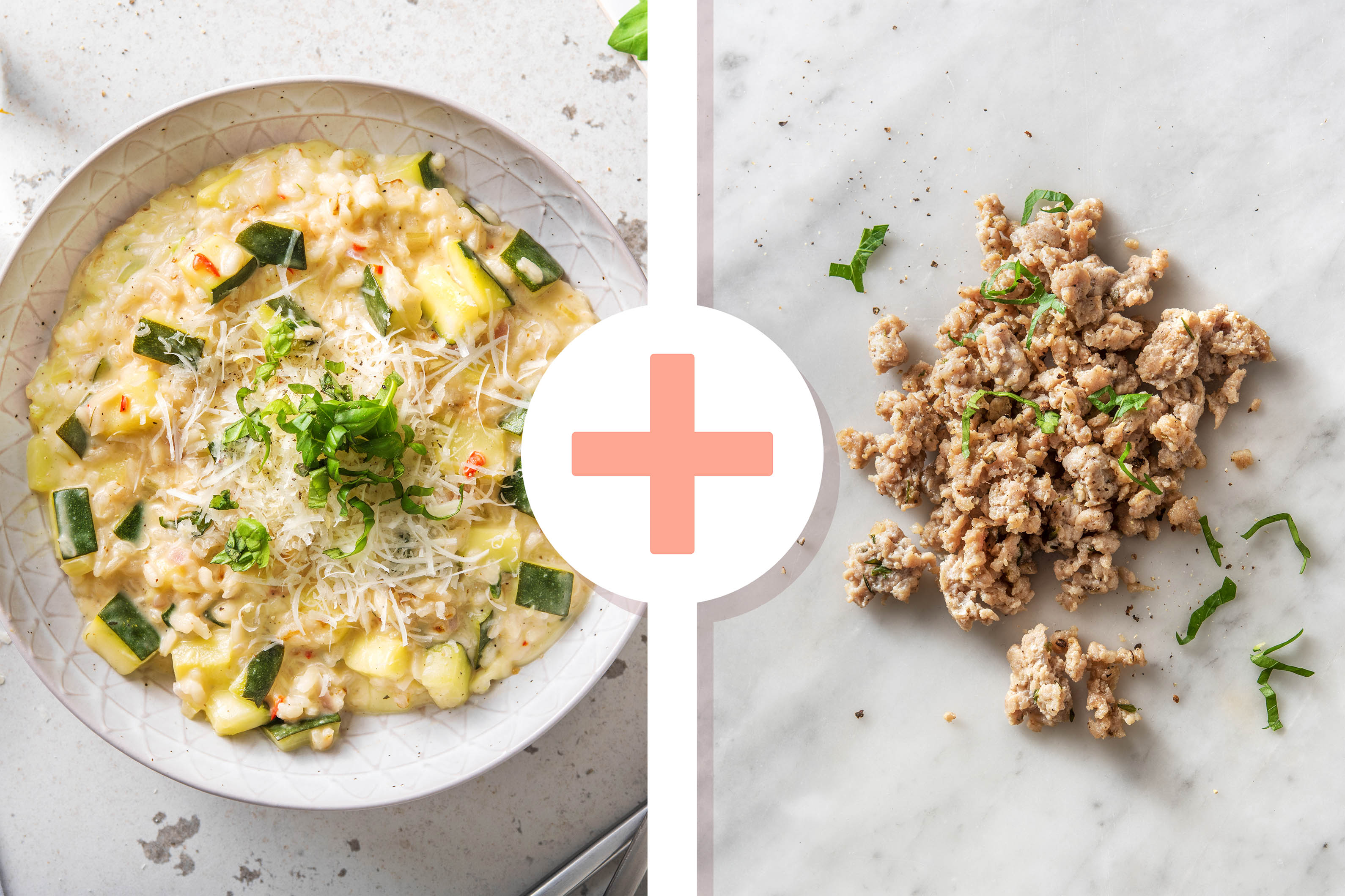 Risotto met courgette en buffelmozzarella Recept | HelloFresh