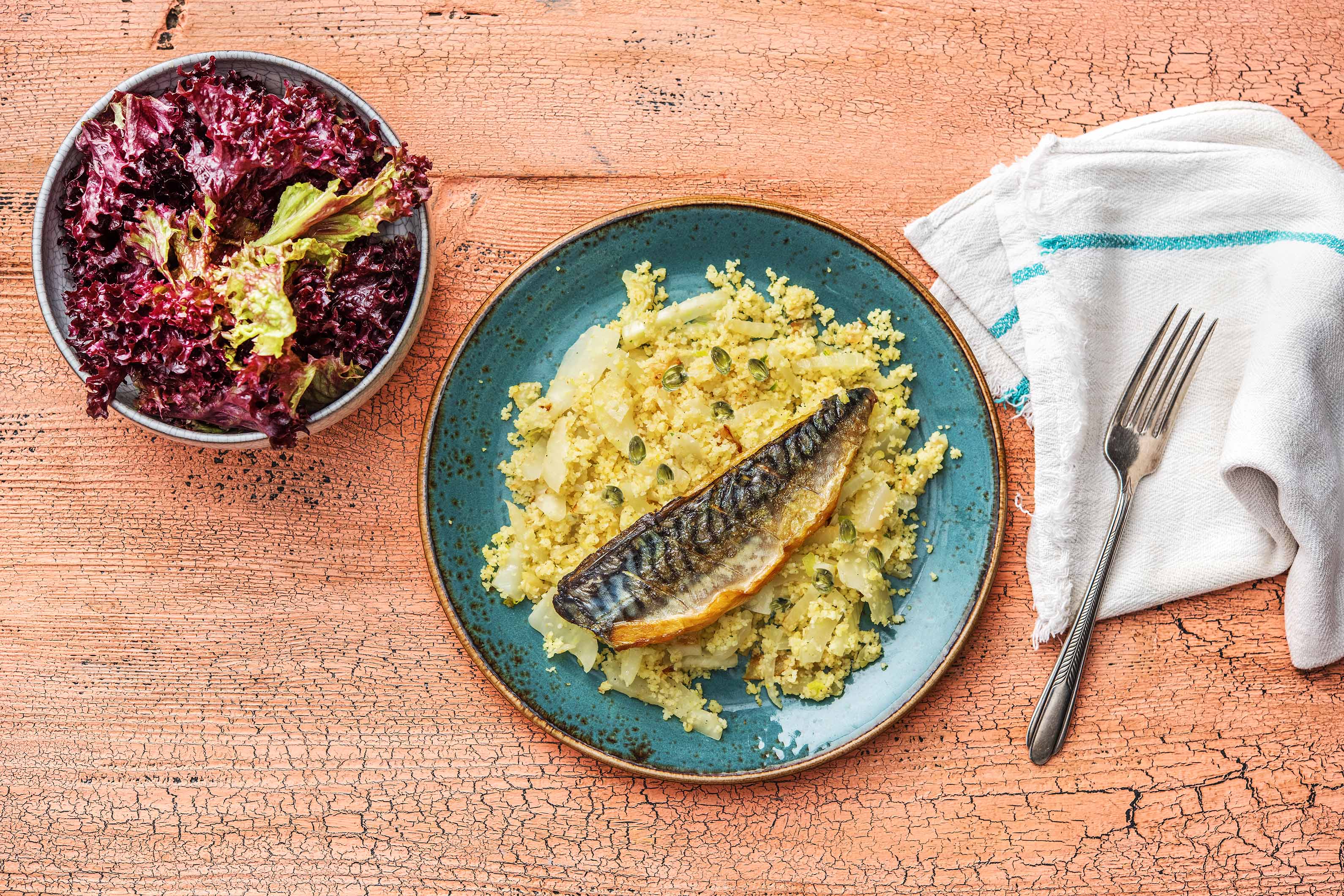 Verse makreel met bulgur, venkel en kappertjes Recept | HelloFresh