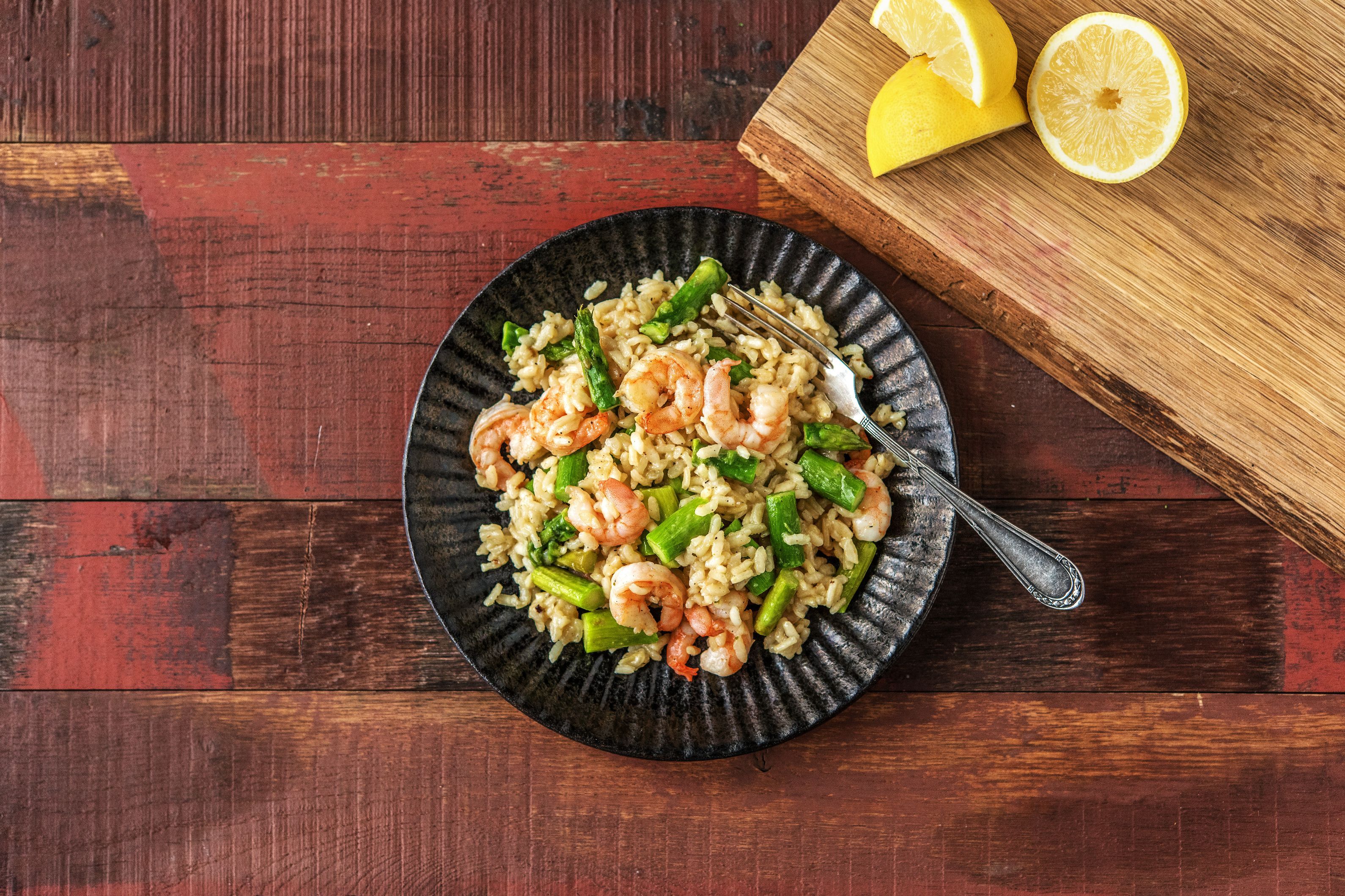 Shrimp and Asparagus Risotto Recipe | HelloFresh