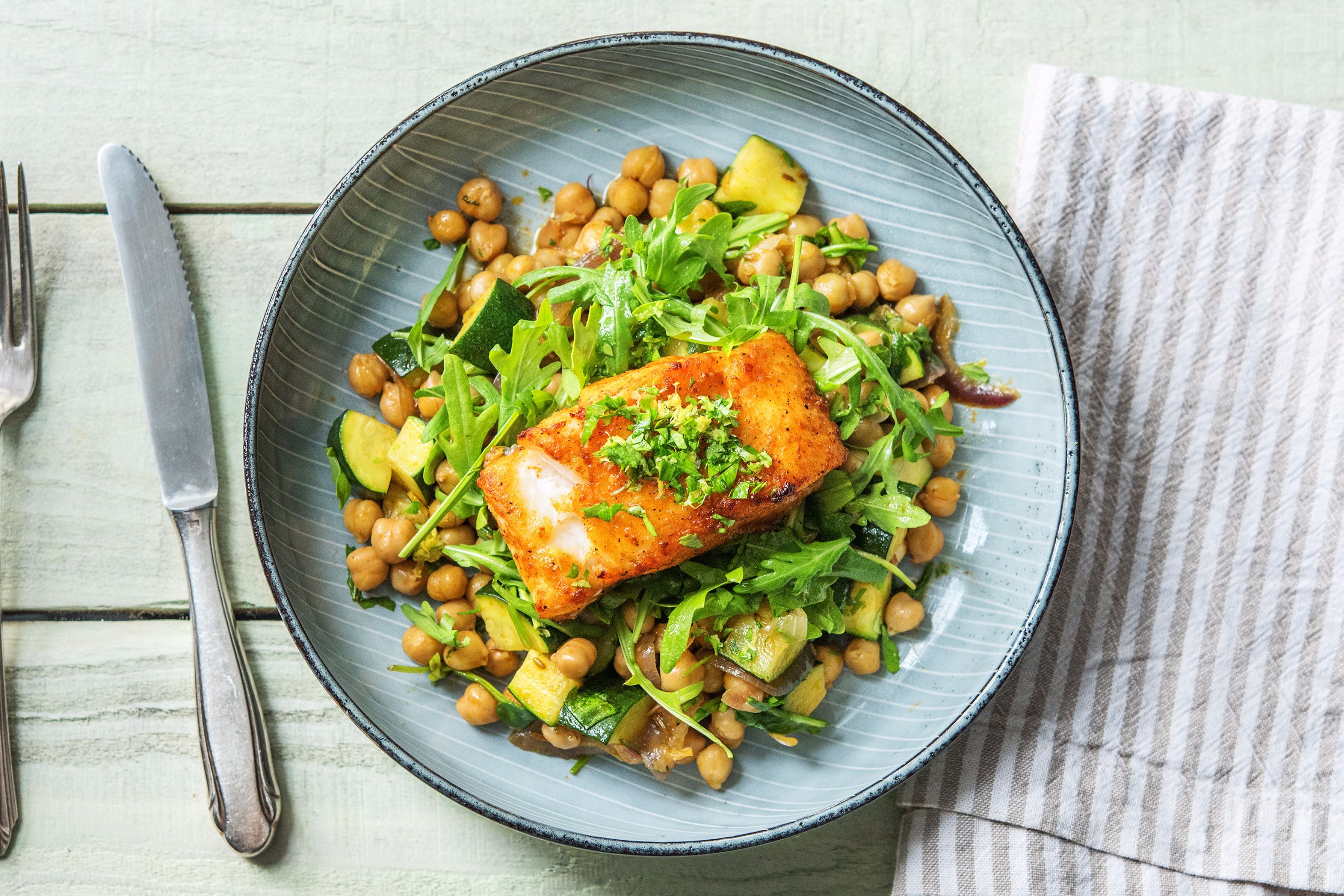 Spanish-Style Cod with Chickpeas Recipe | HelloFresh