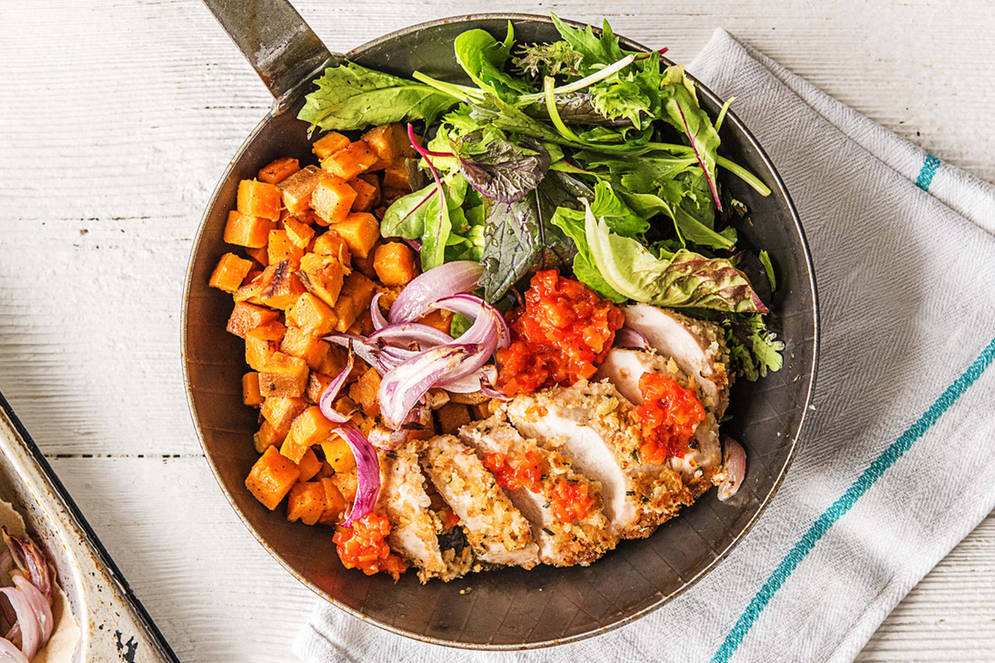 Walnut & Rosemary Crumbed Chicken Recipe | HelloFresh