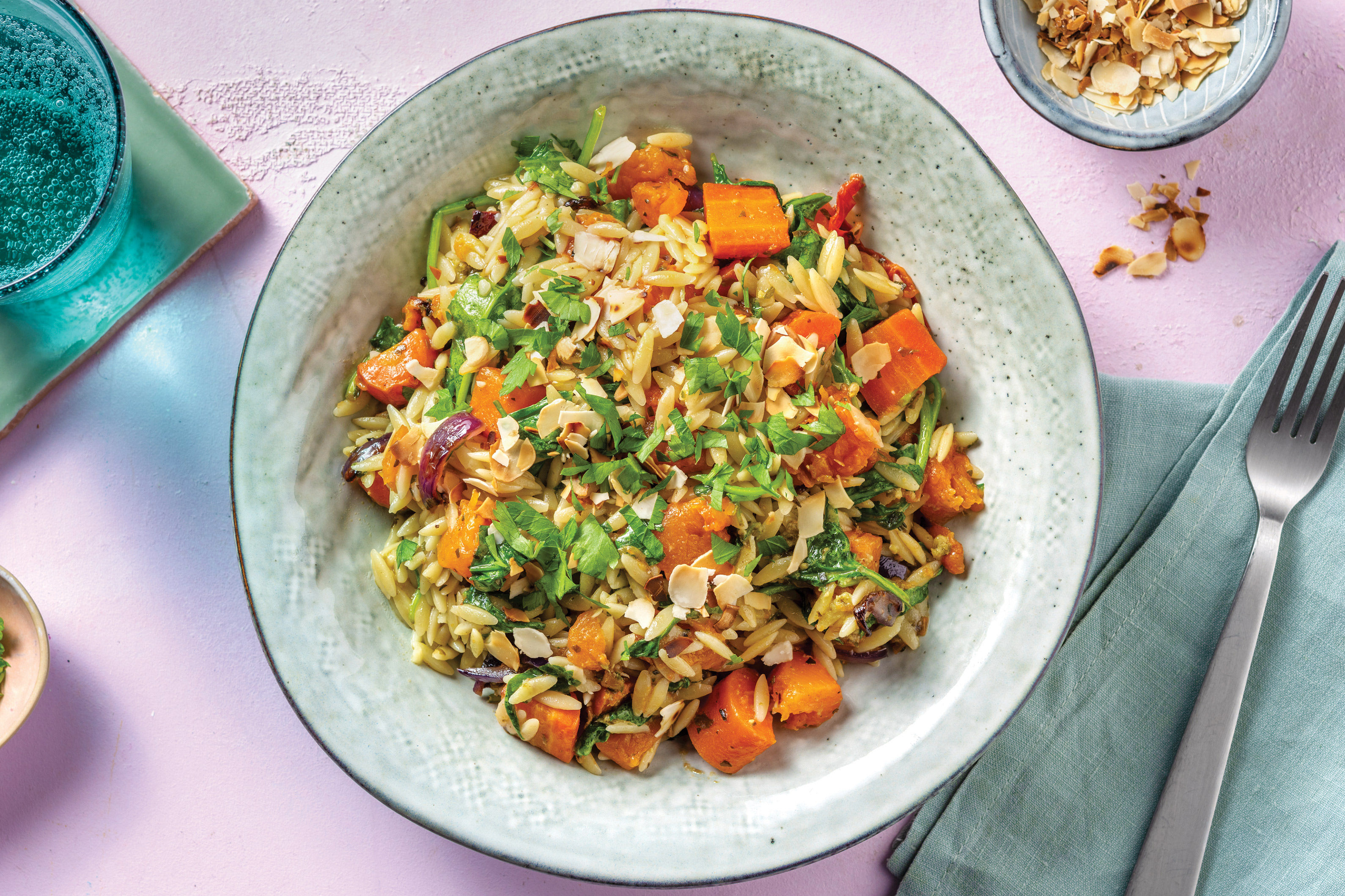 Warm Pesto & Roast Veggie Risoni Salad Recipe | HelloFresh