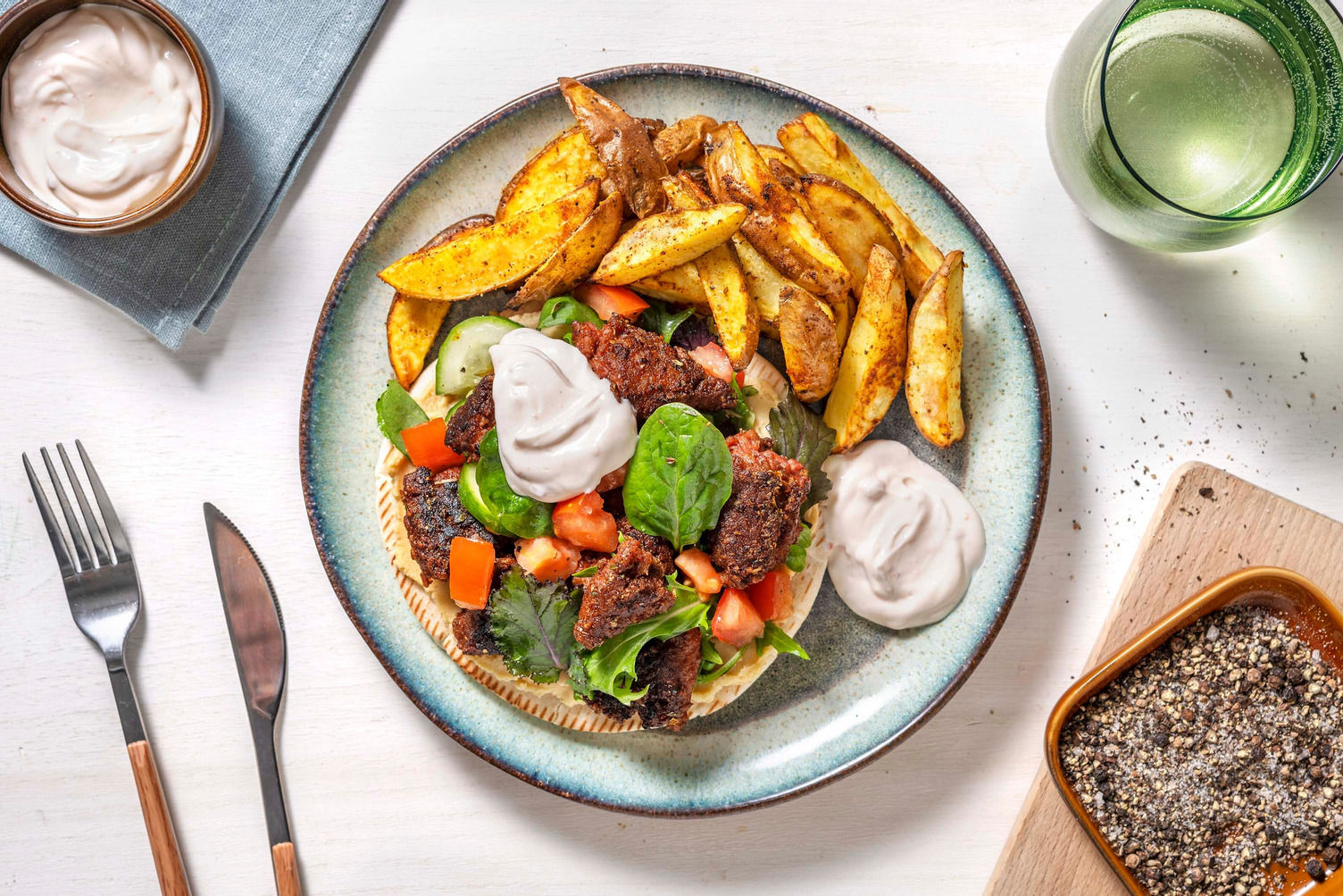 Chopped Salad Gyro Wrap Recipe | HelloFresh