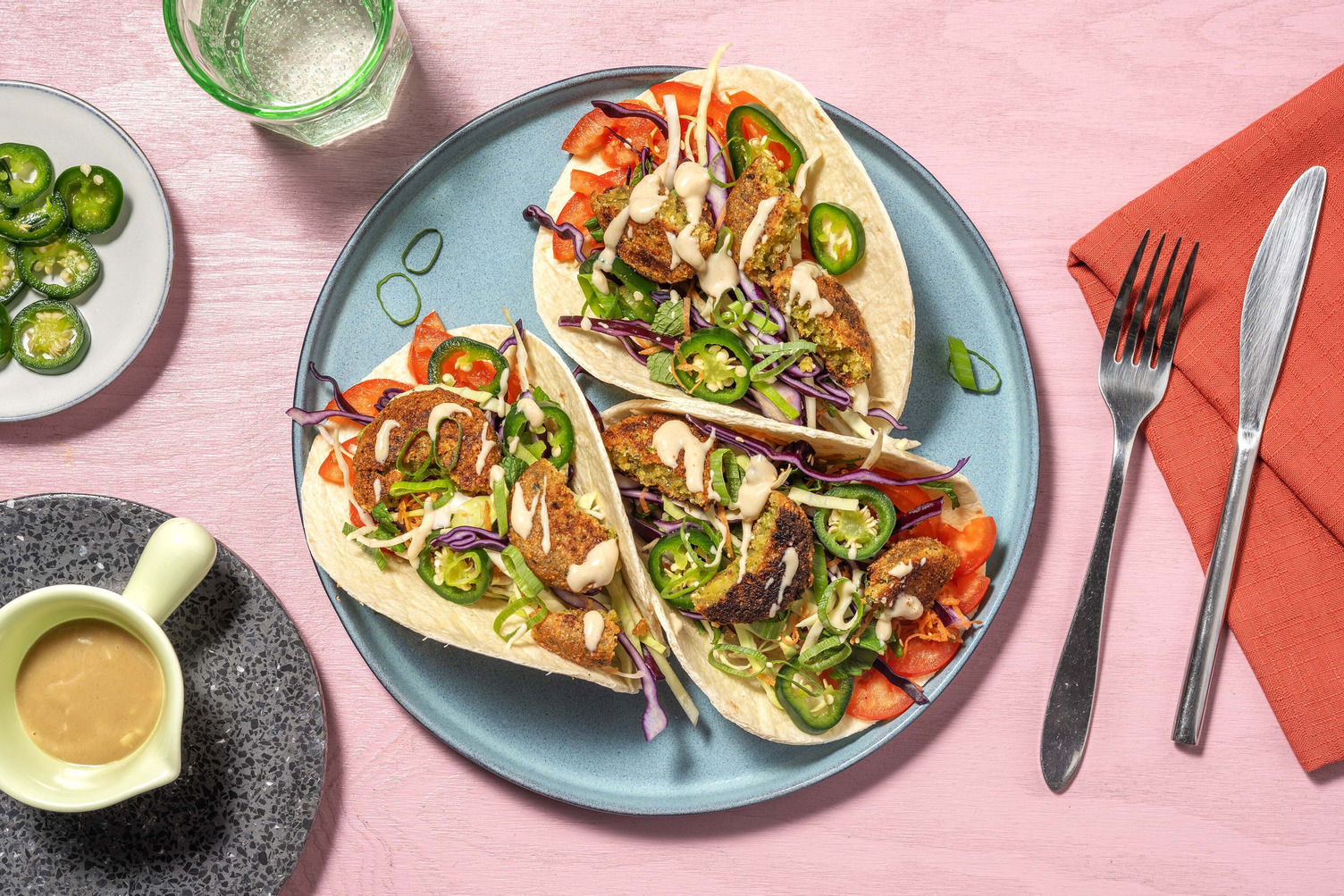 Falafel Wraps and Herby Slaw Recipe | HelloFresh