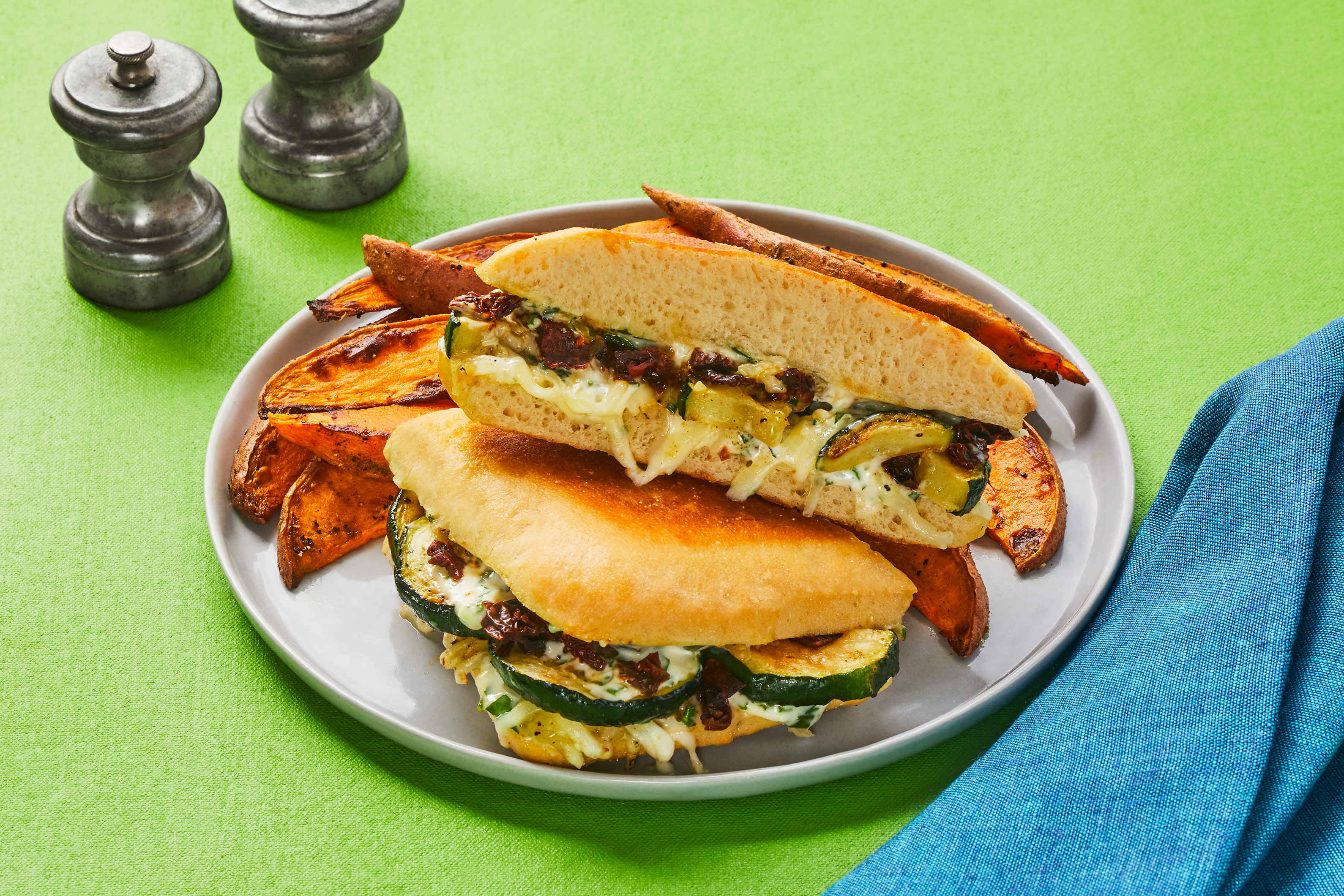 Zucchini, Mozz & Sun-Dried Tomato Panini Recipe | HelloFresh