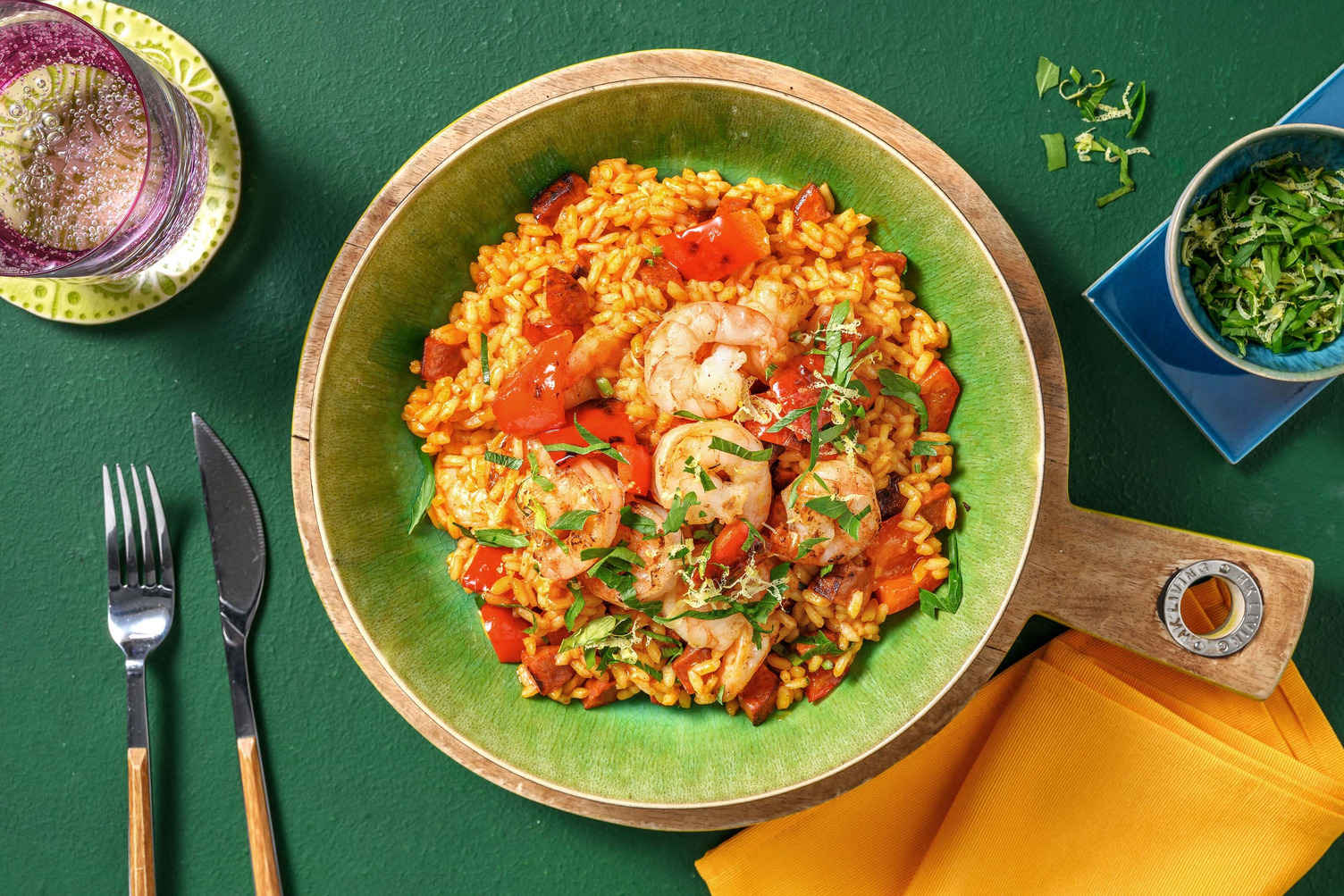Ultimate King Prawn and Chorizo Paella Recipe | HelloFresh