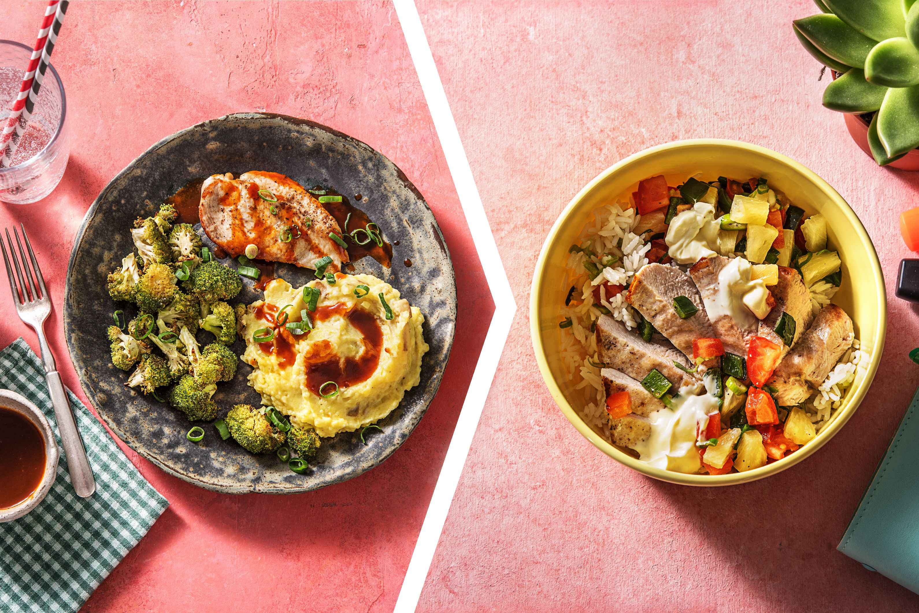 Adobo Chicken Dinner Plus Rice Bowl Lunch Recipe | HelloFresh