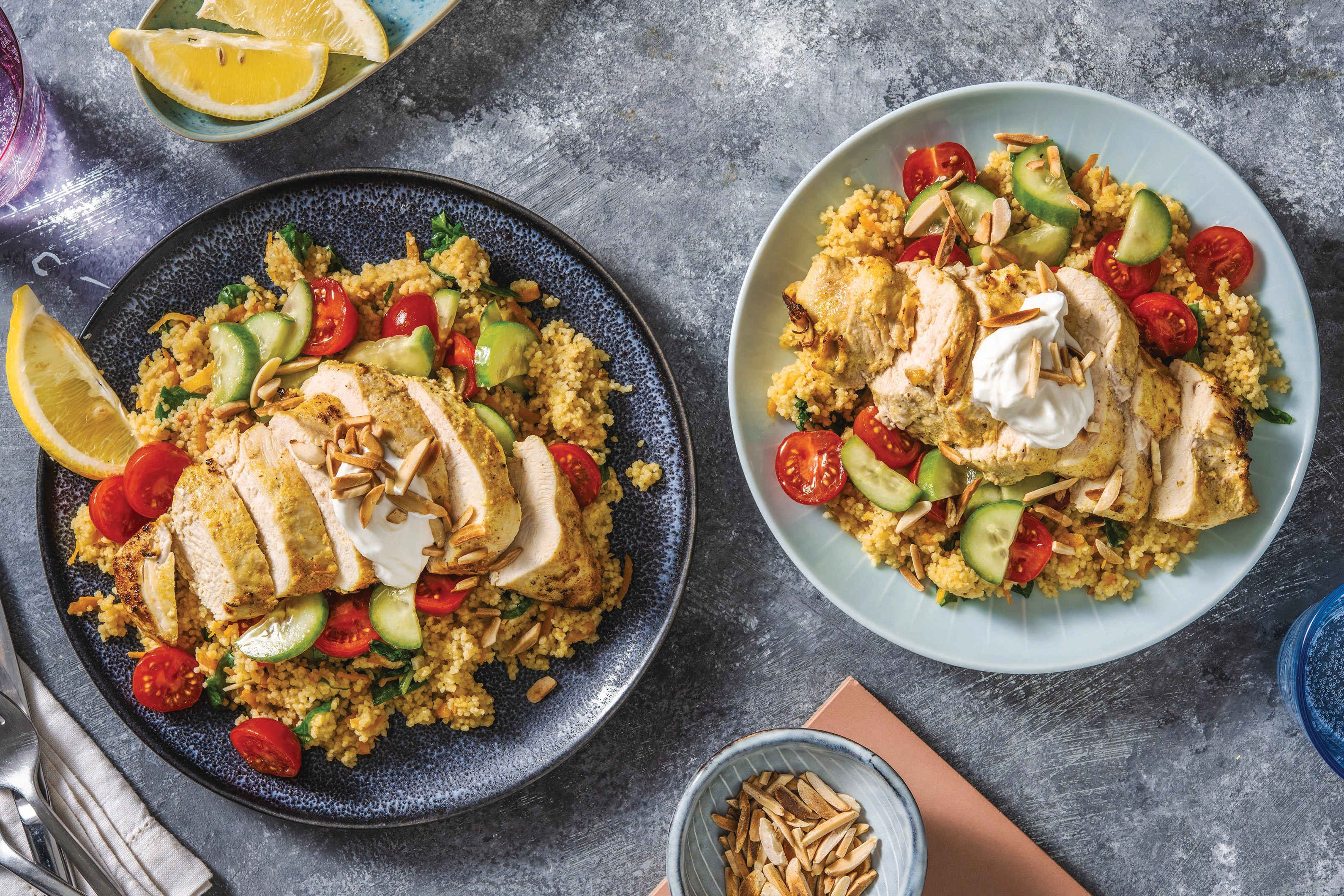 Baked Chermoula Chicken with Carrot Couscous - Cook Now! Recipe ...