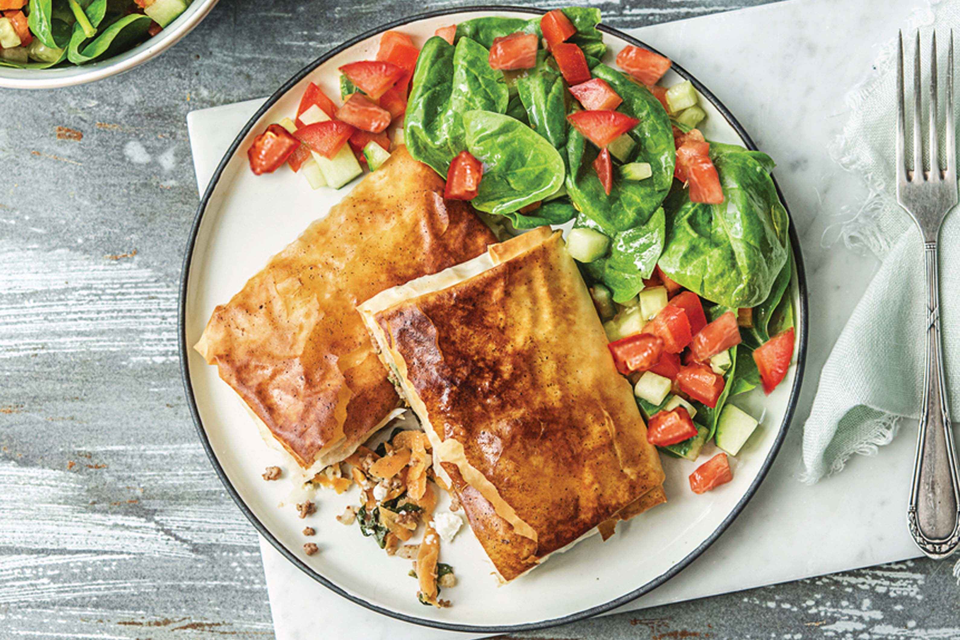 Beef & Fetta Filo Parcels Recipe | HelloFresh