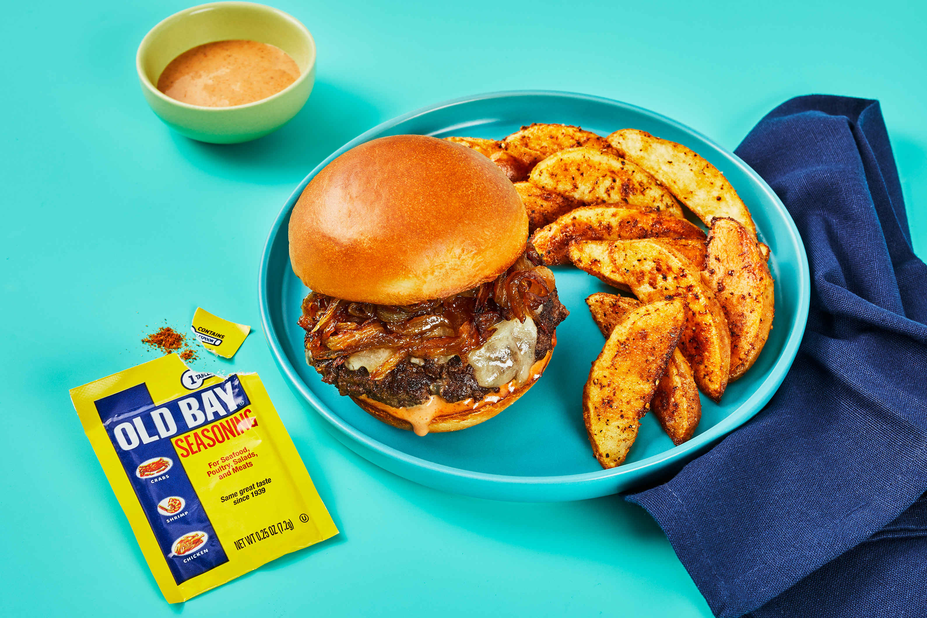 Cheddar Wonderburgers & OLD BAY® Fries Recipe | HelloFresh