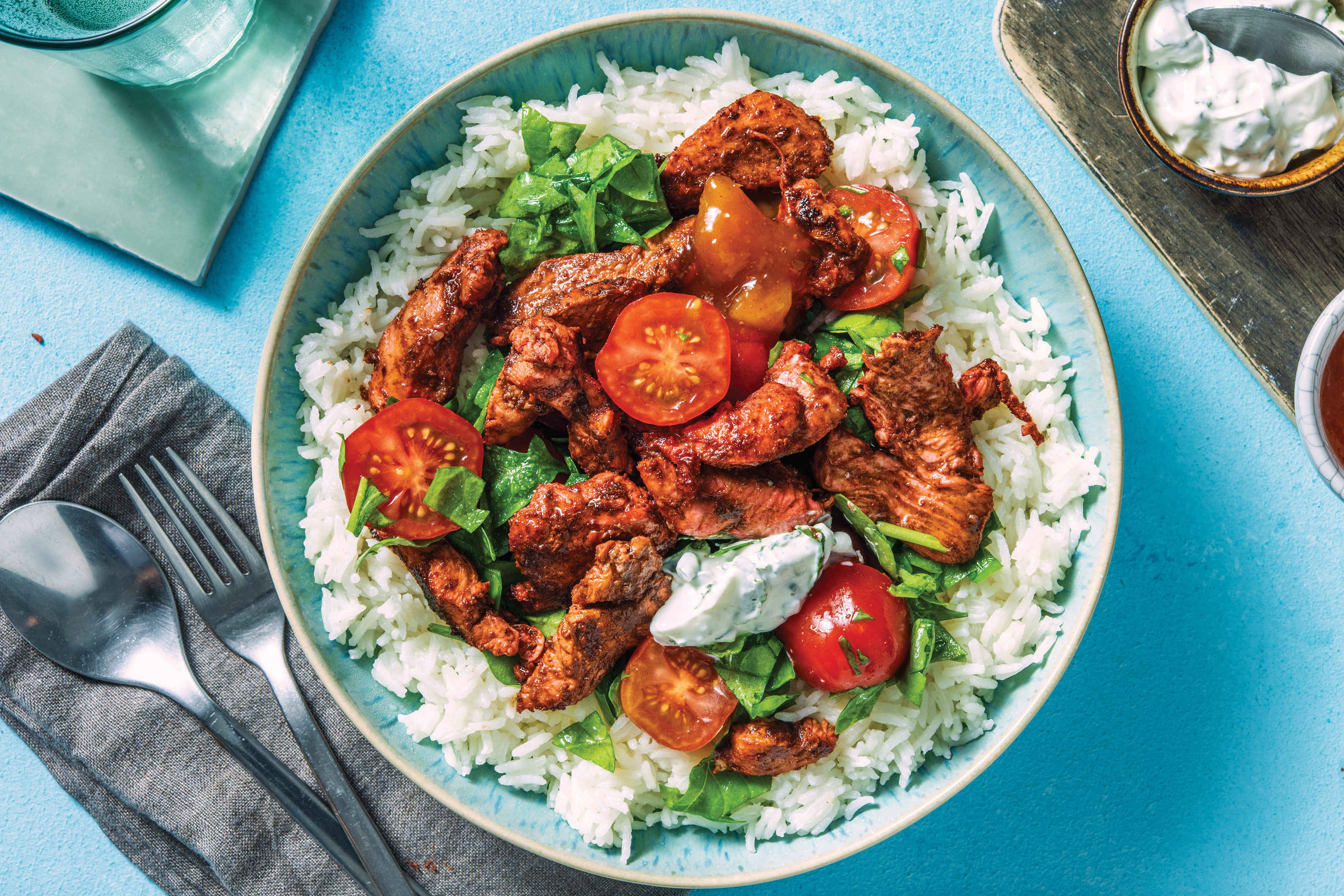 Chicken Tikka & Garlic Rice Recipe | HelloFresh