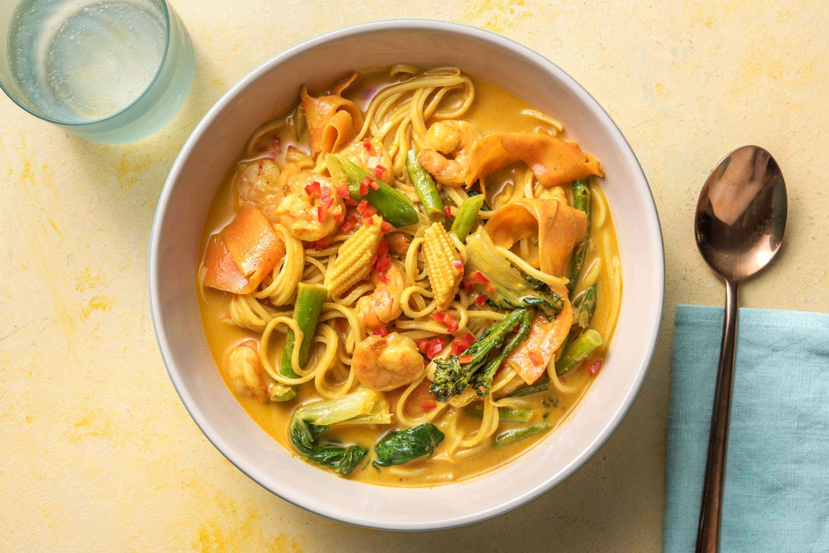 Coconutty Prawn Laksa & Vegetable Mix Recipe | HelloFresh