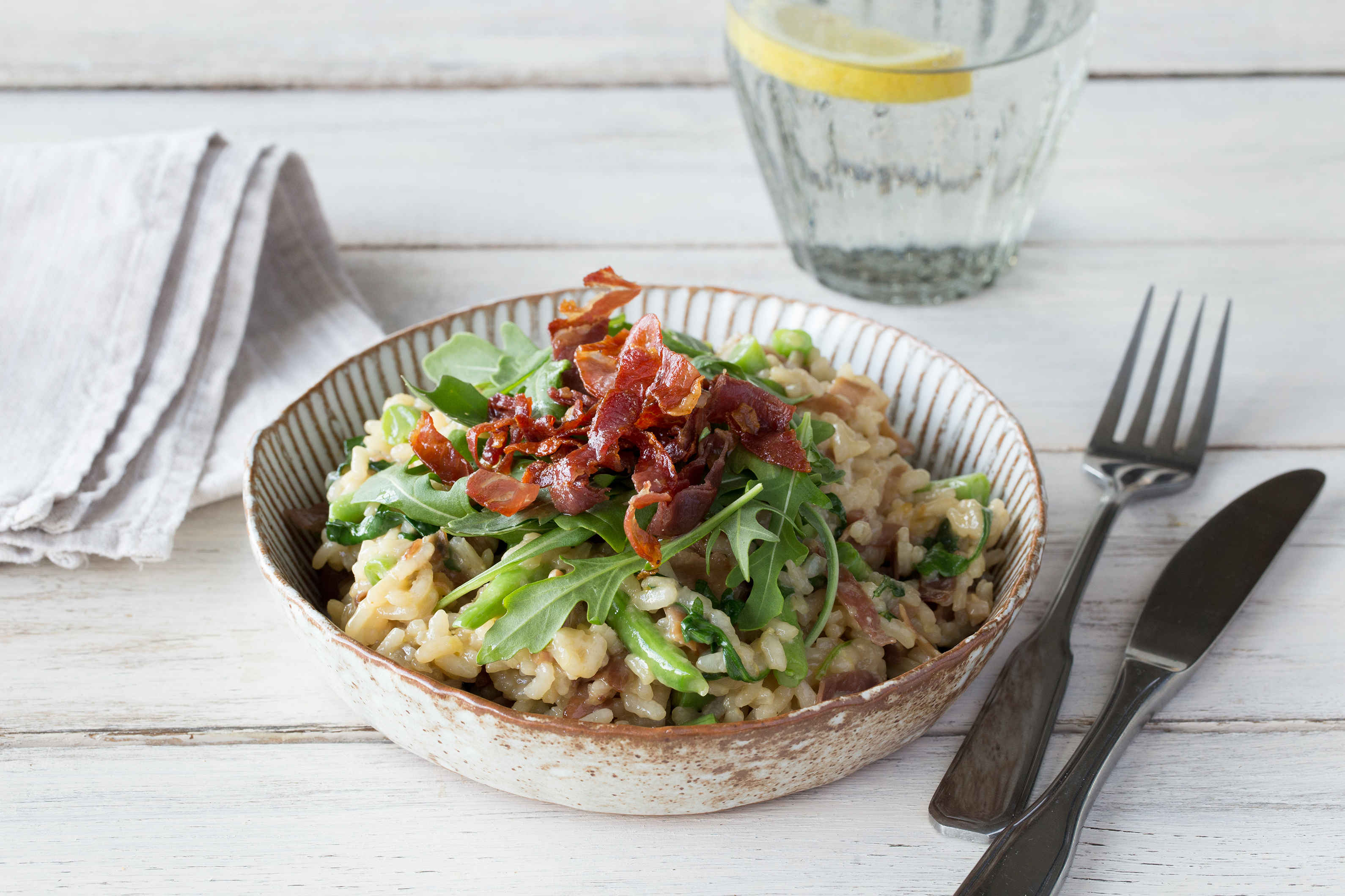 Crispy Serrano & Rocket Risotto Recipe | HelloFresh