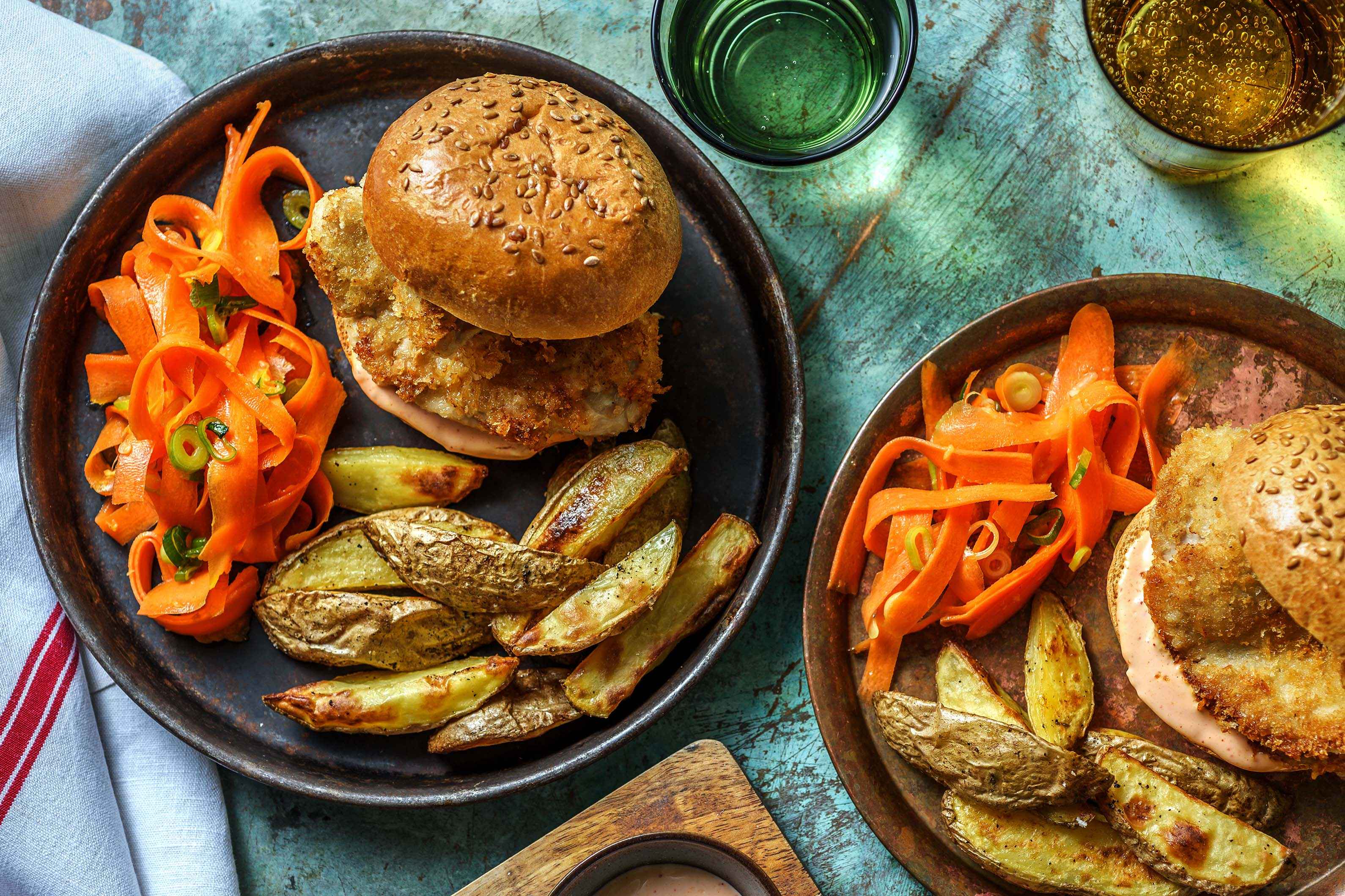 Crumbed Chicken Burger Recipe | HelloFresh