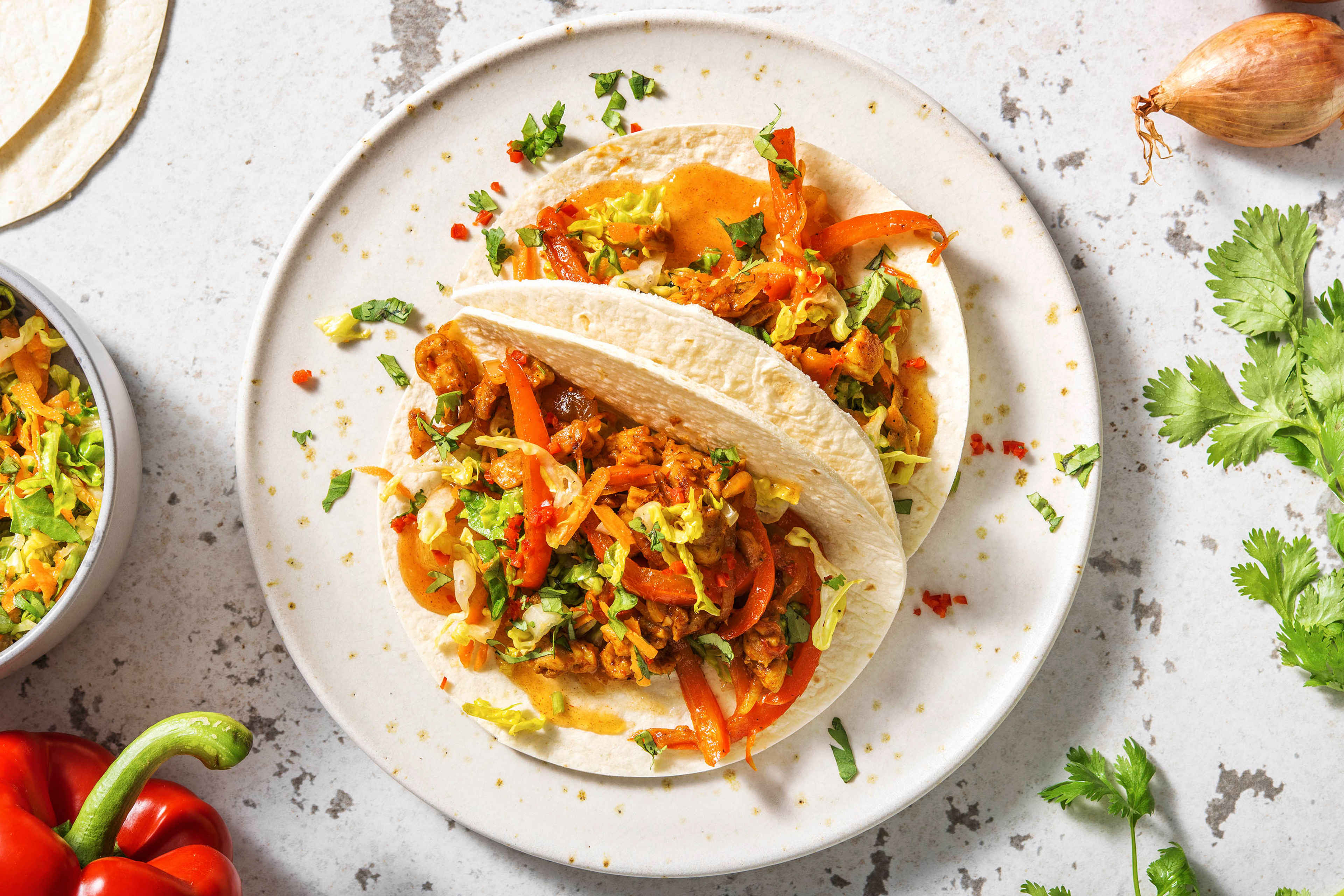 Mango Chicken Wraps with Green Pepper Recipe | HelloFresh
