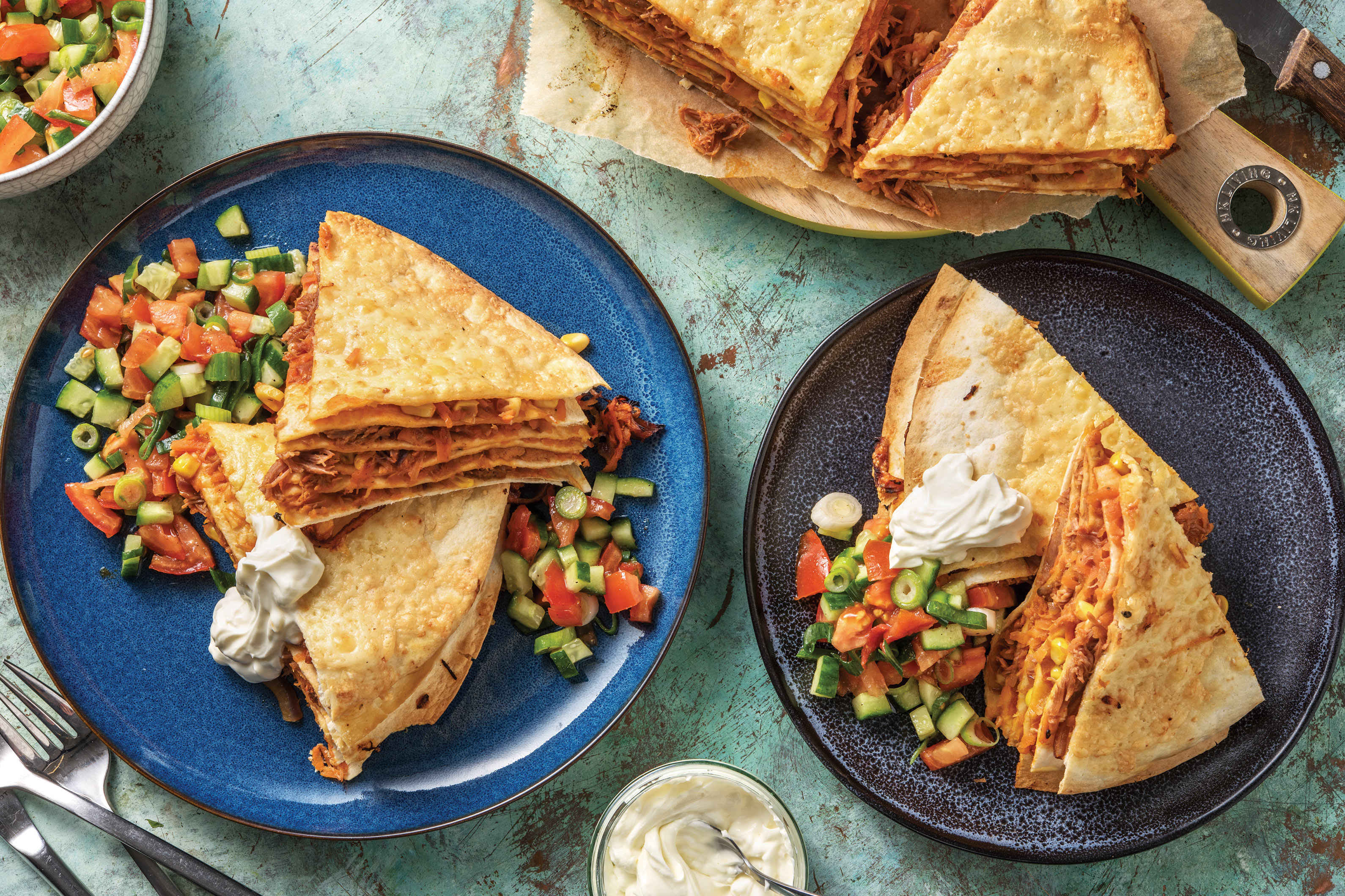 Pulled Pork Tortilla Stack Recipe | HelloFresh