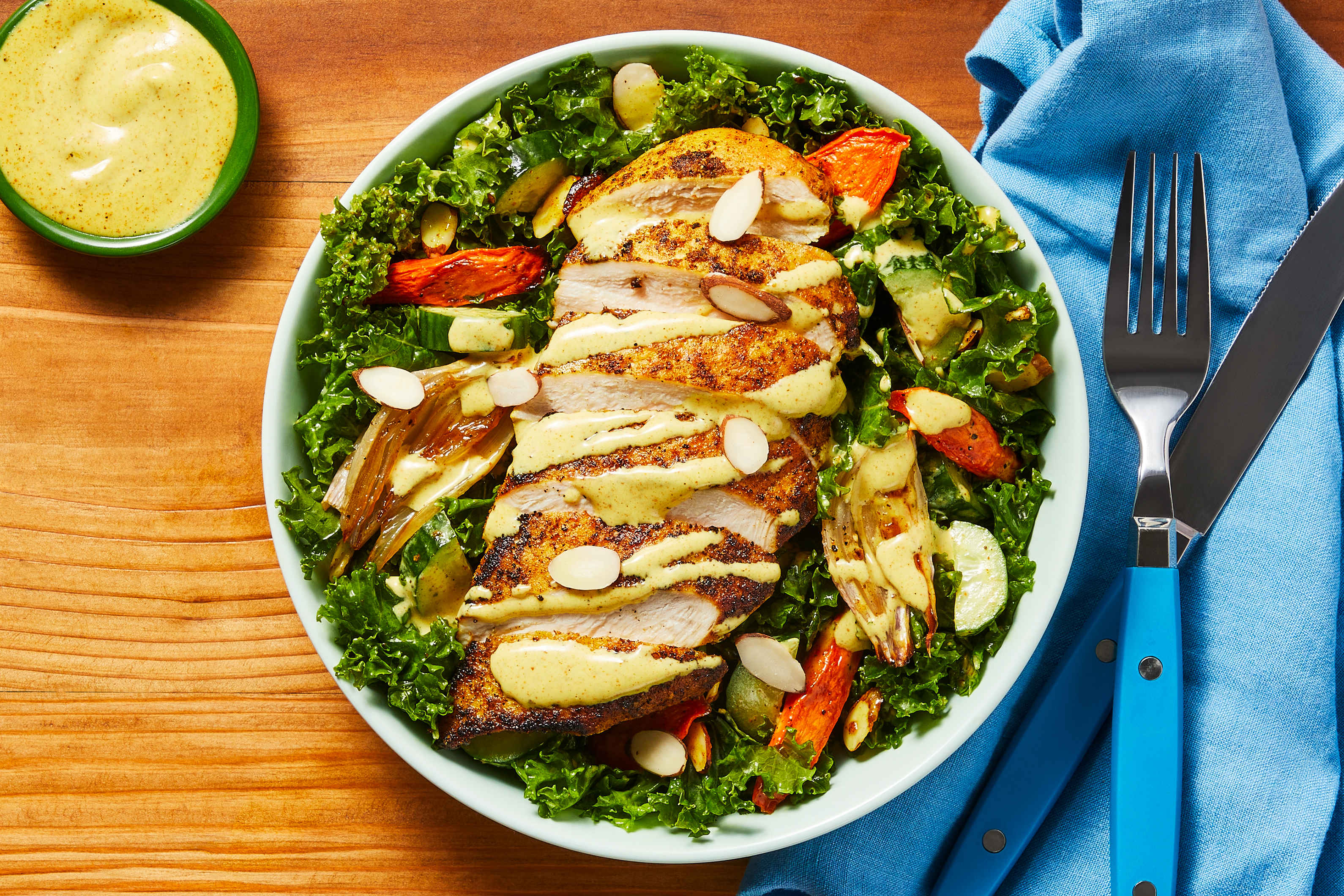 Shawarma-Rama Chicken & Kale Salad Recipe | HelloFresh