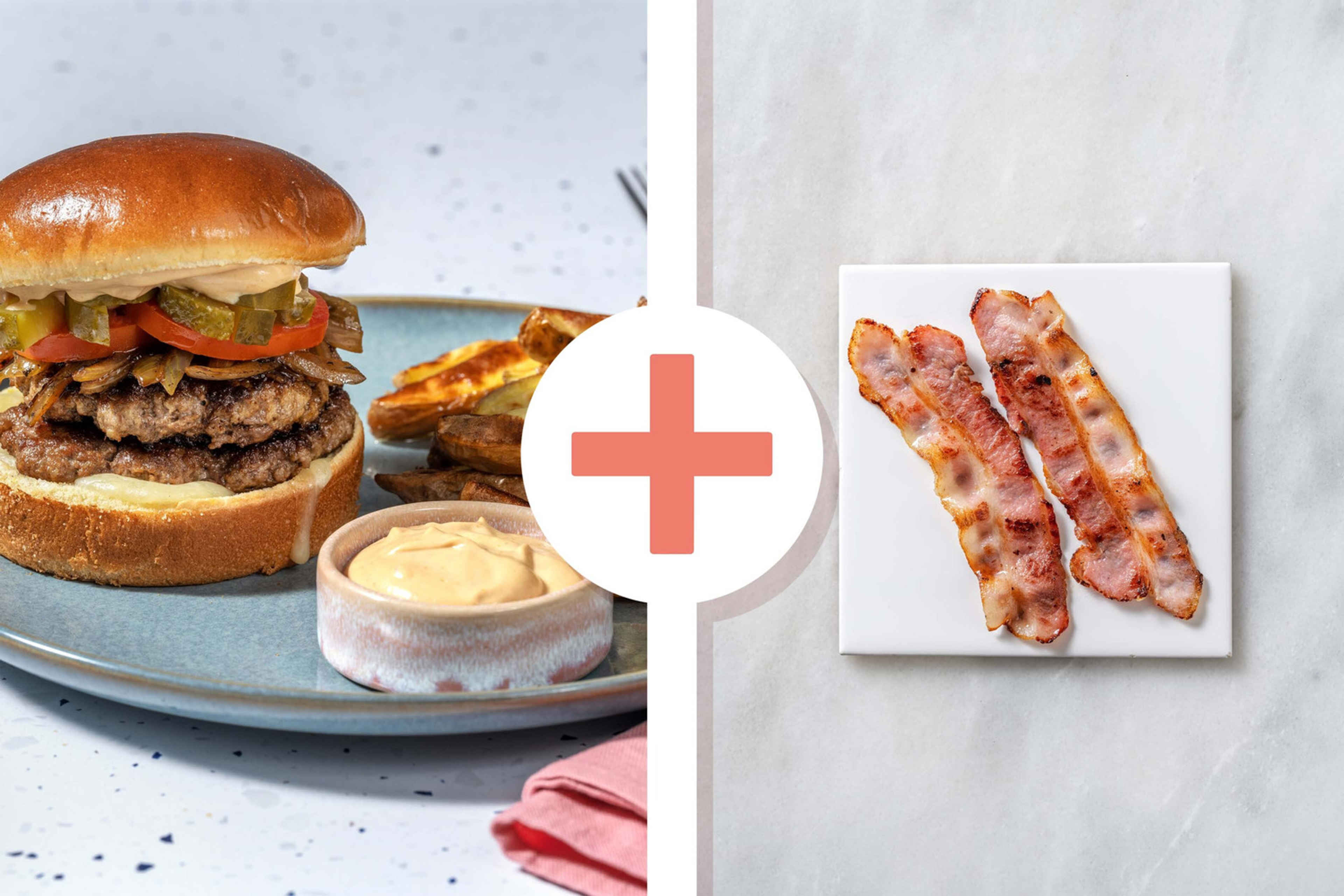 Smash Beef and Bacon Burgers Recipe | HelloFresh