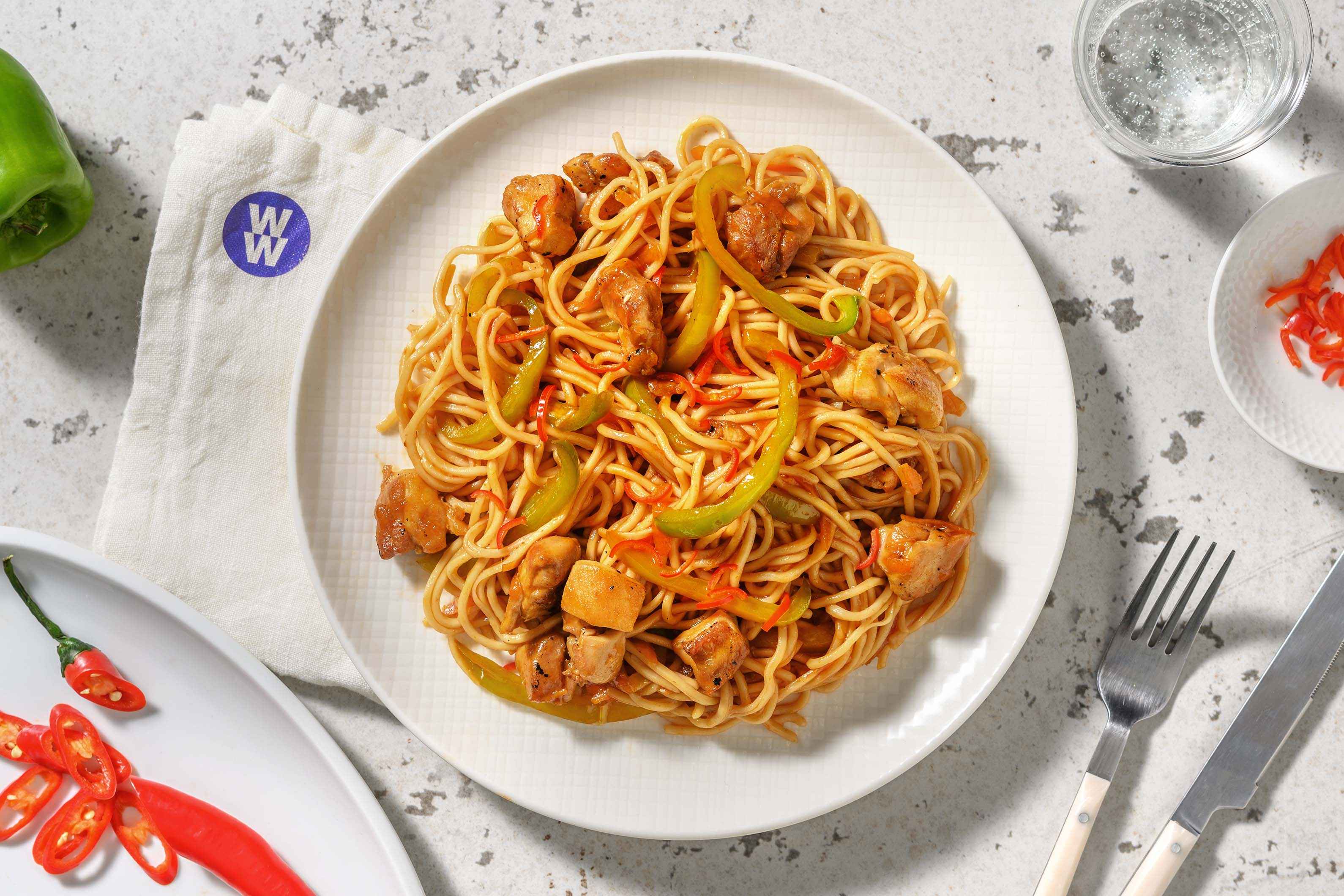 Sticky Chicken Noodle Stir-Fry Recipe | HelloFresh