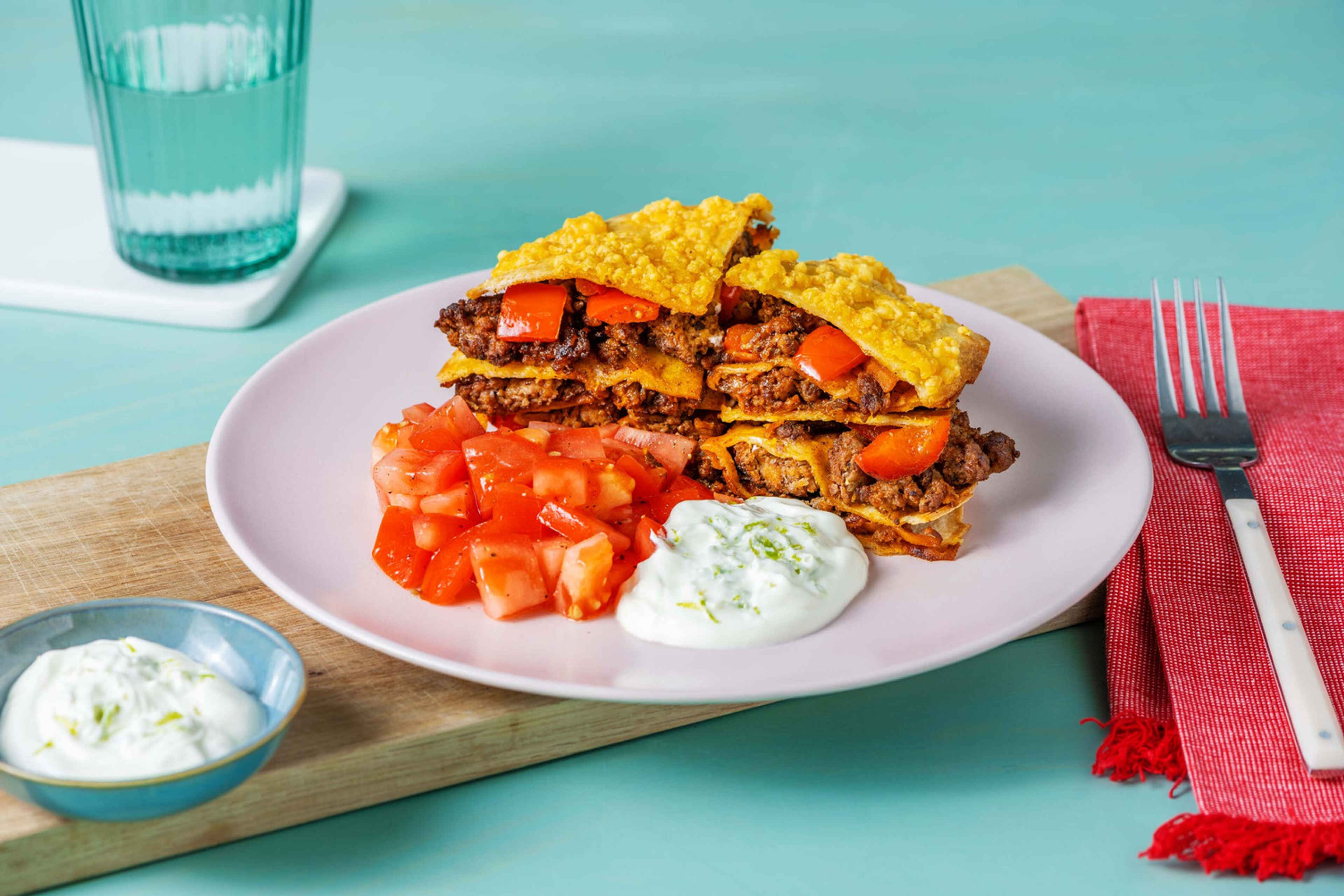 Mexican-Inspired Beef and Veggie Tortilla Stack Recipe | HelloFresh