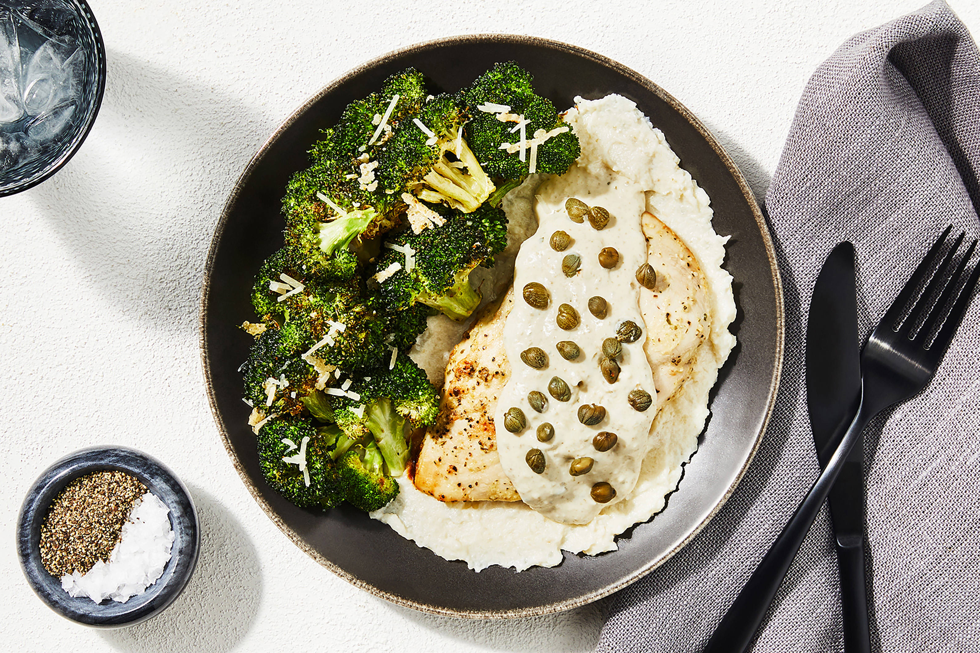 Chicken Piccata with Cauliflower Mash & Broccoli - Factor