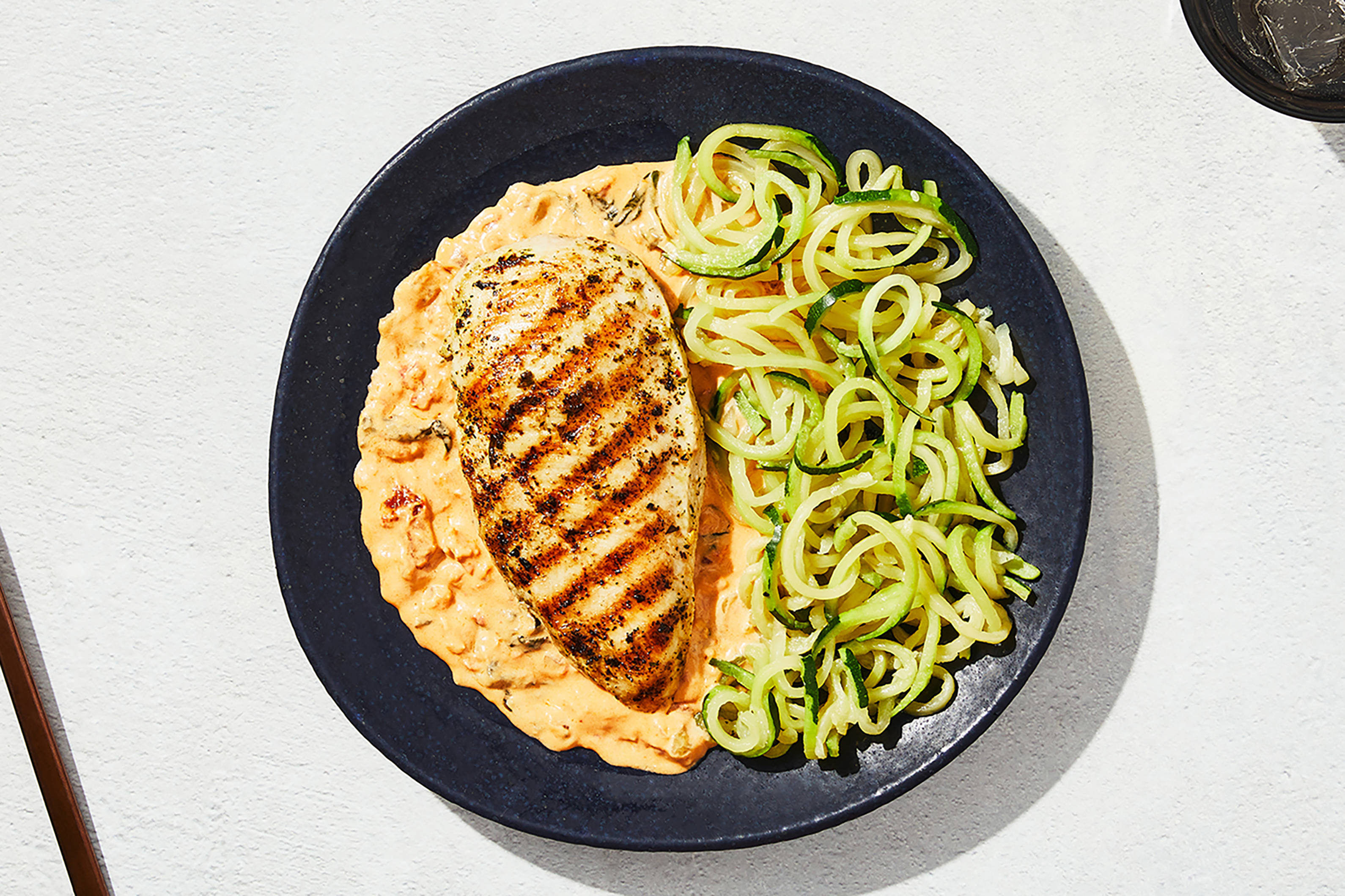 Sun-Dried Tomato Chicken with Zucchini Noodles - Factor