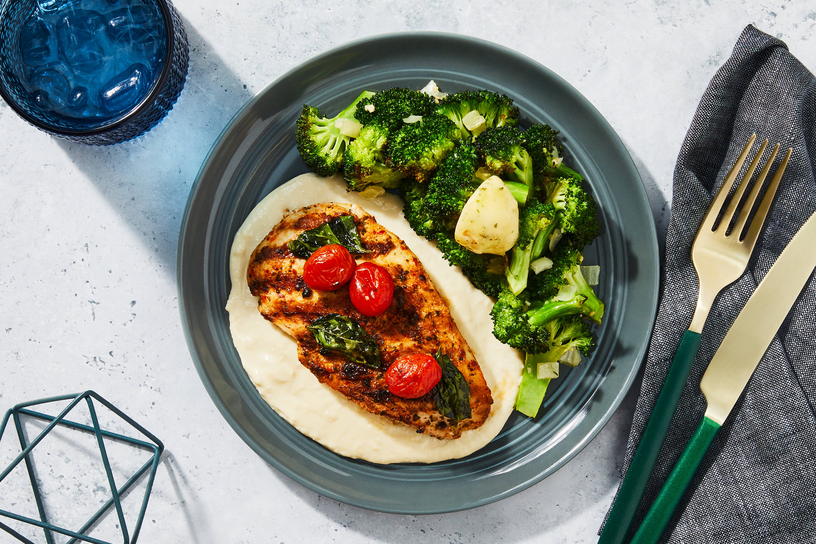 Creamy Parmesan Chicken with Broccoli & Tomatoes - Factor