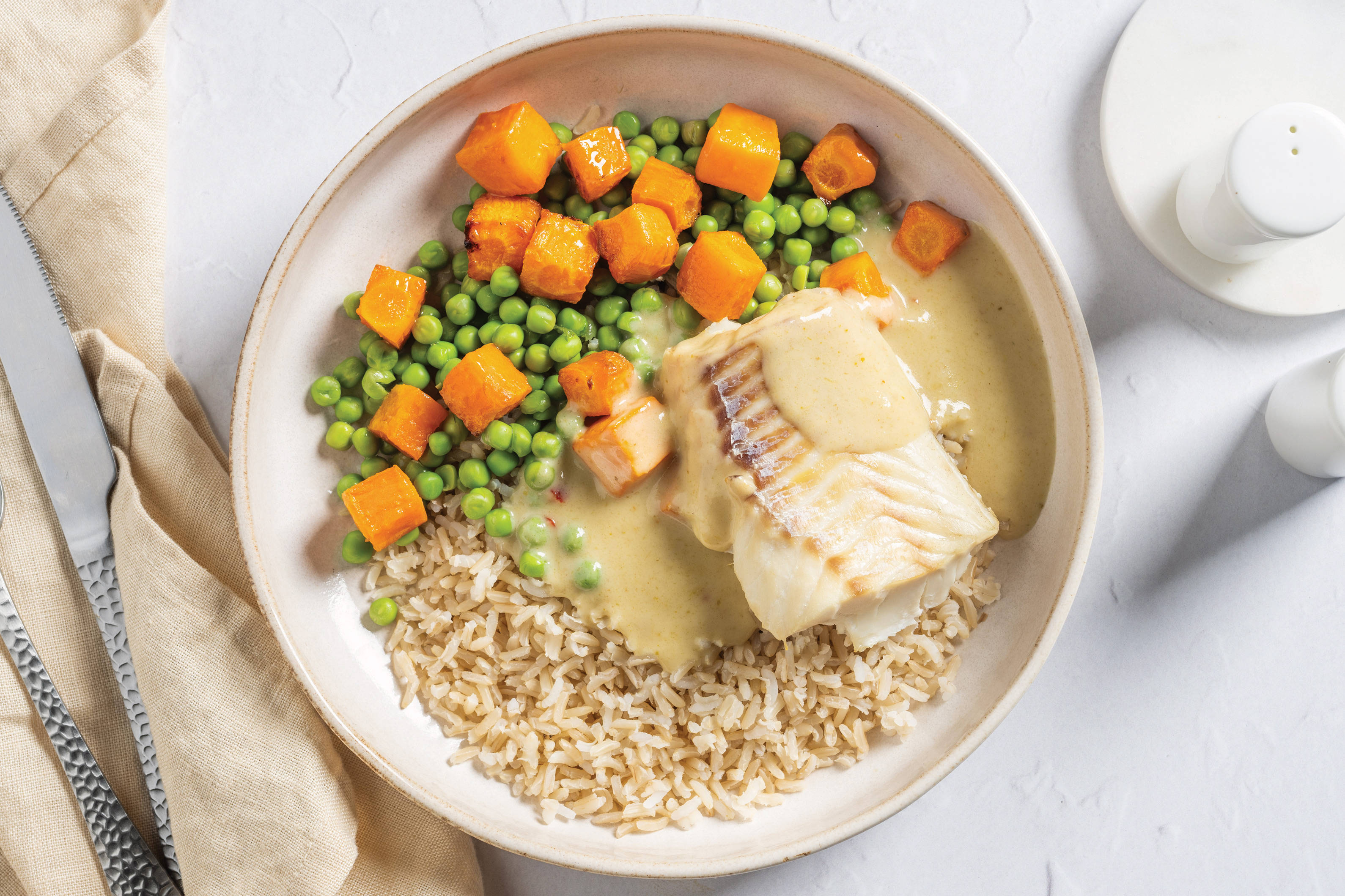 Thai Green Fish with Brown Rice & Veg | Youfoodz Meal Delivery - Youfoodz