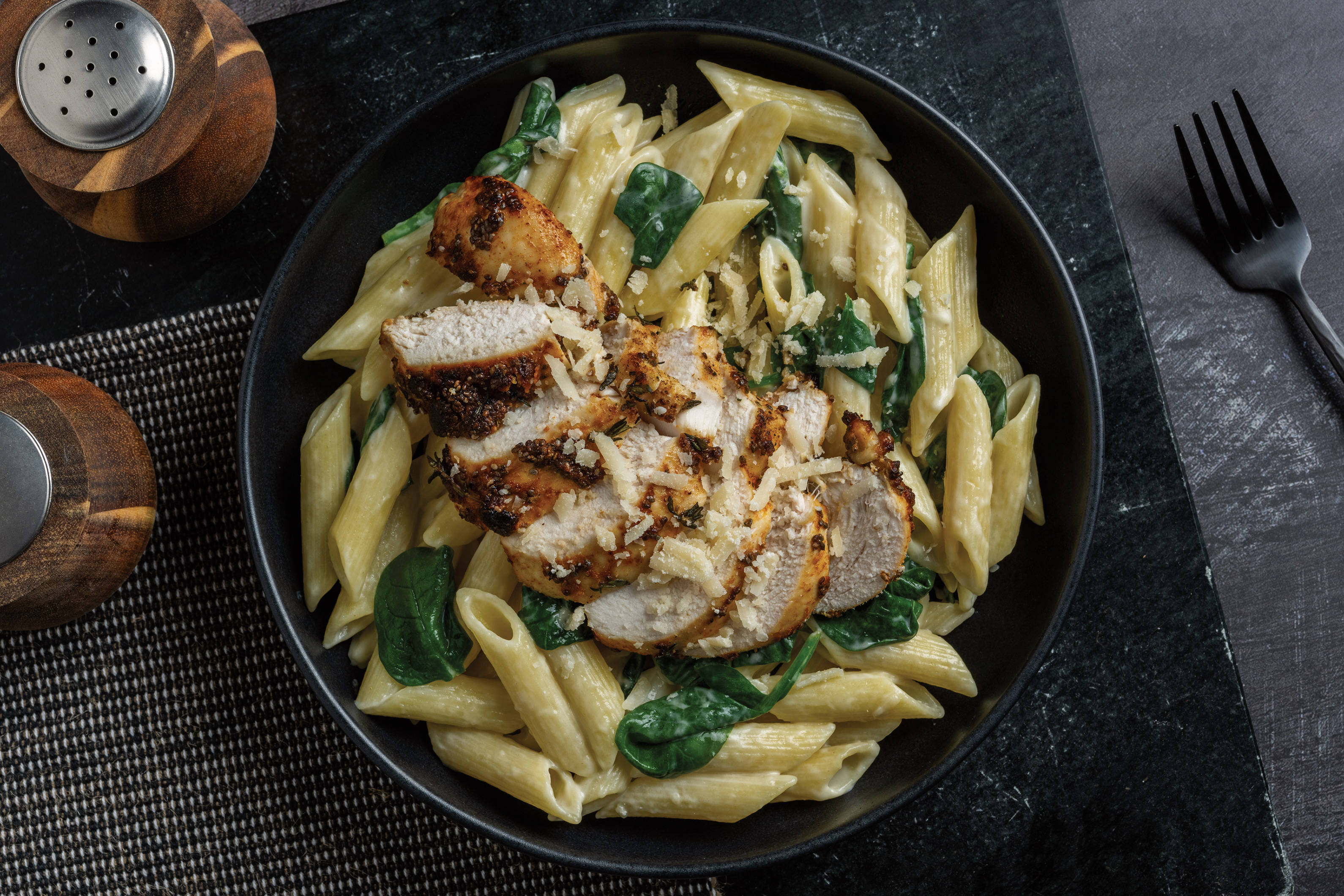 Creamy Spinach Chicken with Penne & Parmesan | Youfoodz Meal Delivery ...