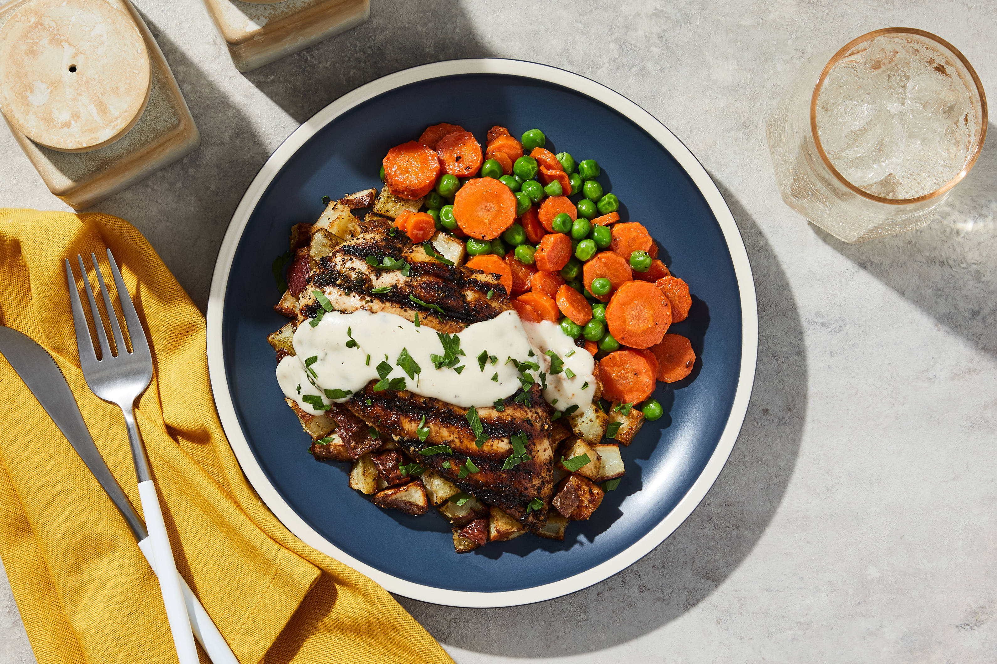 Beurre Monté Chicken with Roasted Potatoes & Honey Garlic Carrots - Factor