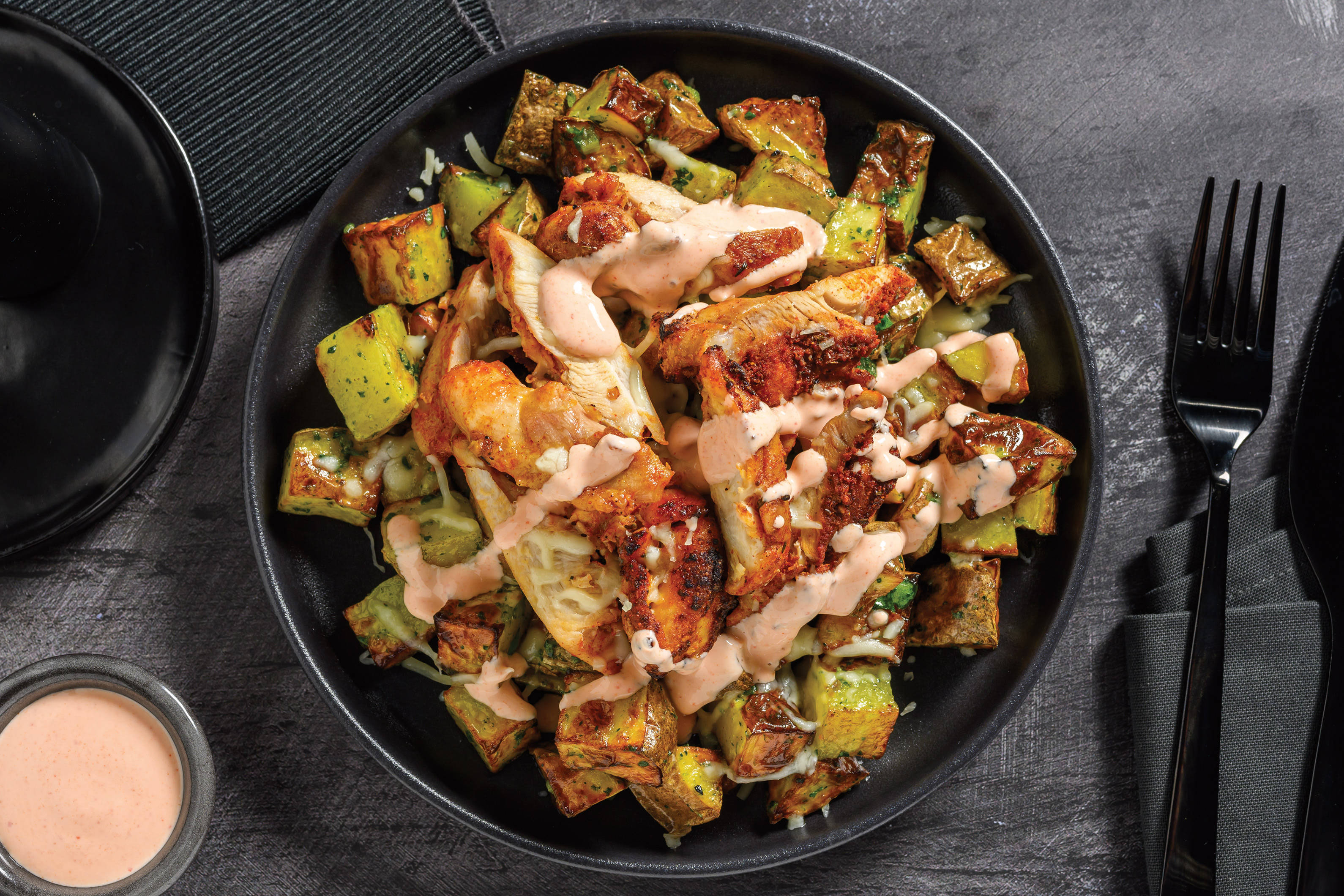 Lebanese Chicken Shawarma with Potatoes & Spicy Sour Cream | Youfoodz ...