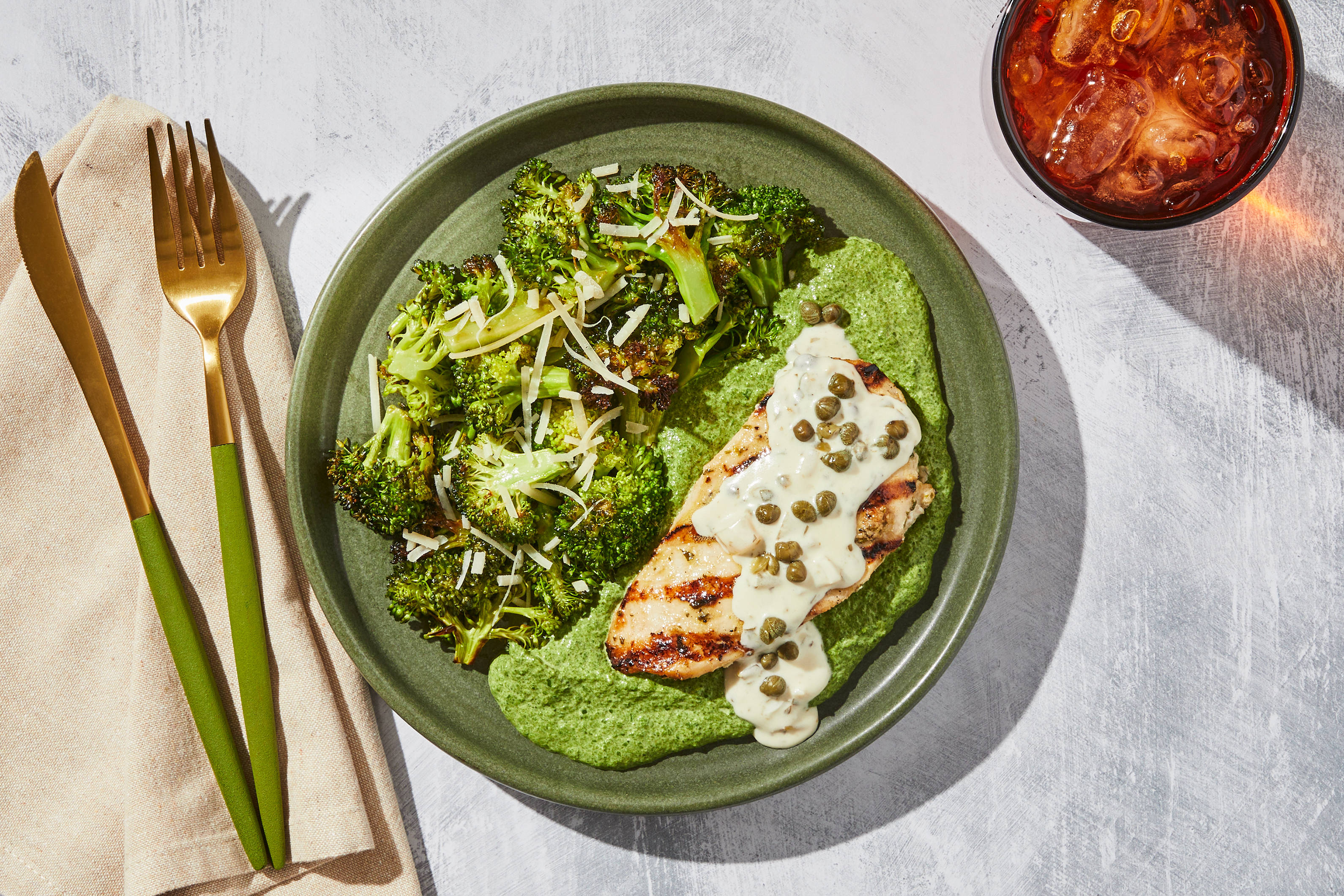 Chicken Piccata with Roasted Parmesan Broccoli - Factor