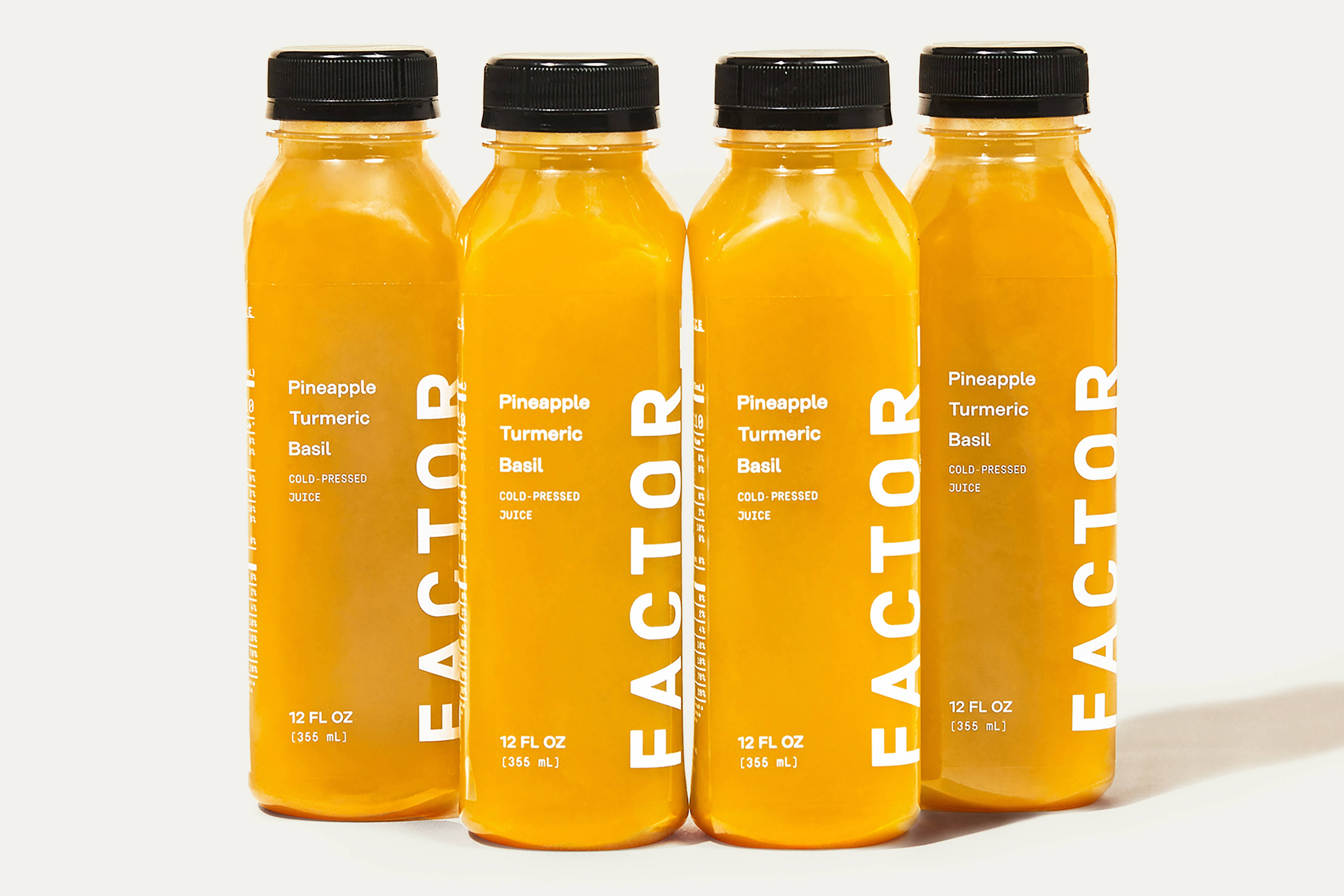 Pineapple Turmeric Basil Cold-Pressed Juice 4 Juices per Order - Factor